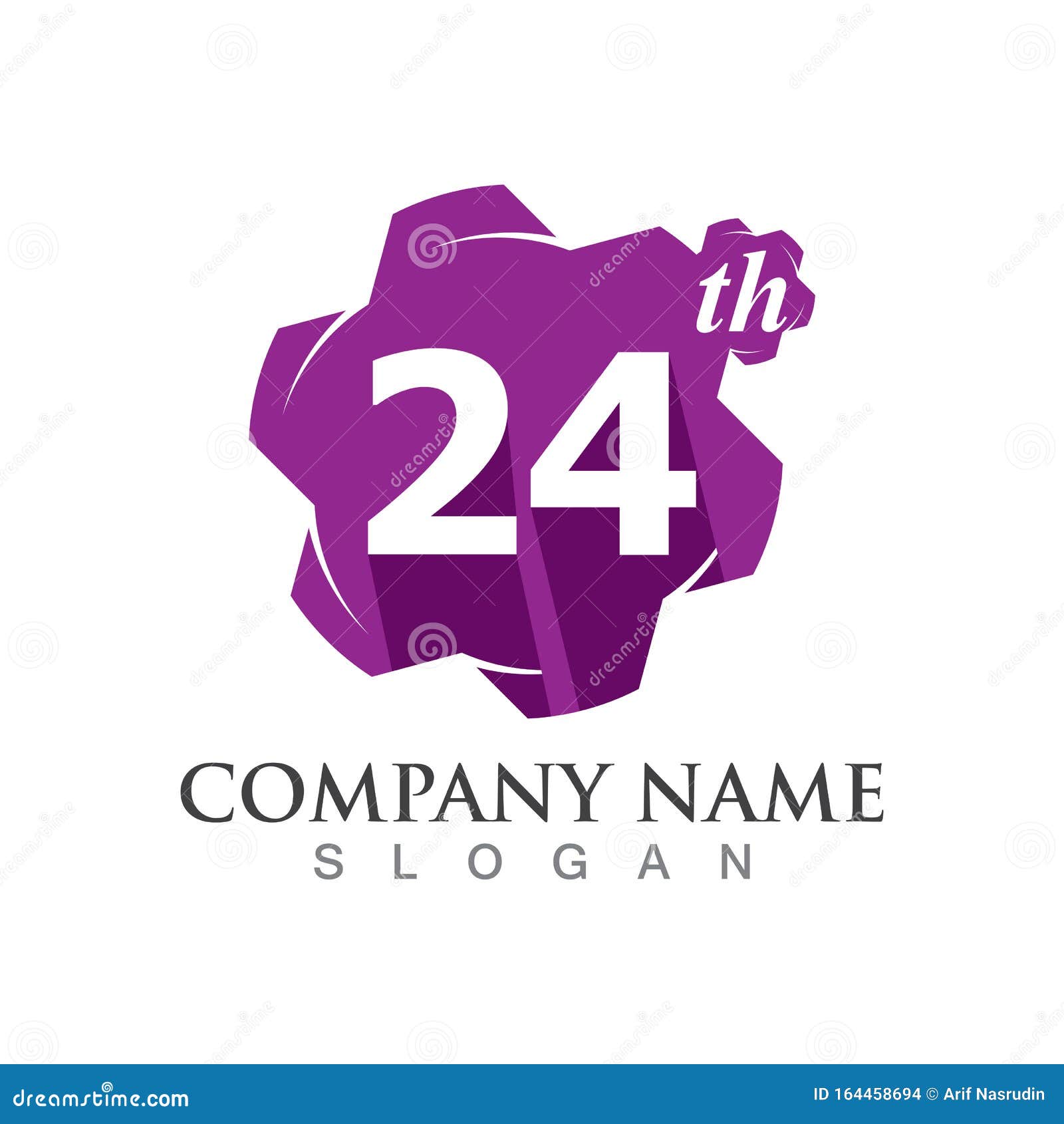 Number 24 of Anniversary Logo Template Design Stock Illustration ...