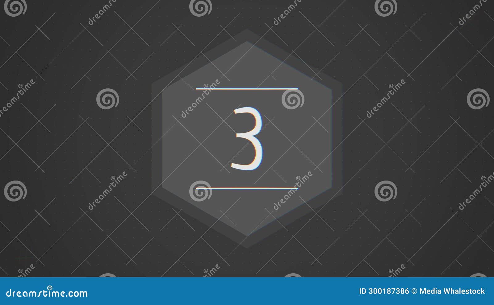 The Number 3 Appears Monochrome. Numbers Animation Stock Footage ...