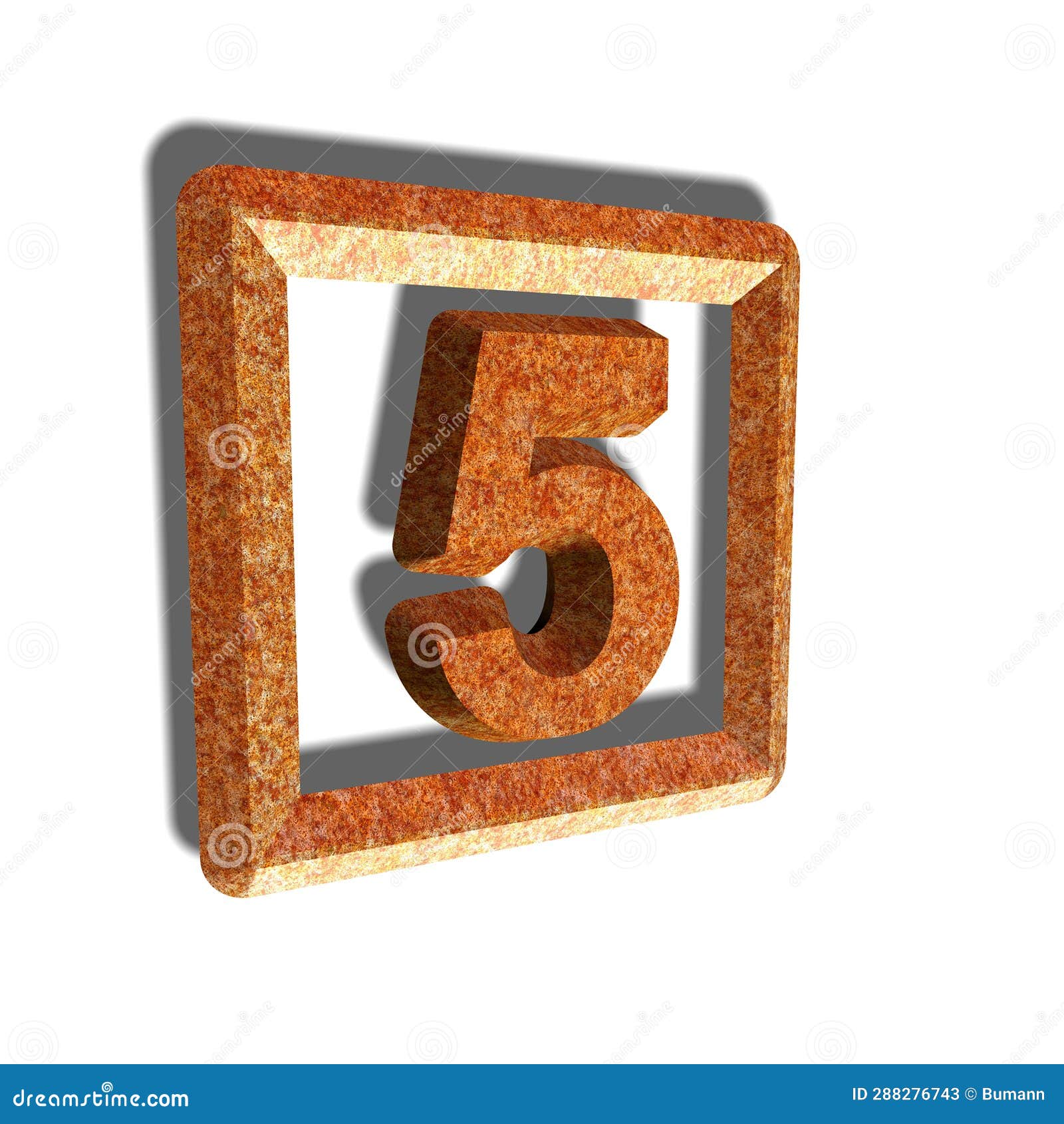 Number 5 As 3D Illustration, 3D Rendering, 3D Representation, Computer ...