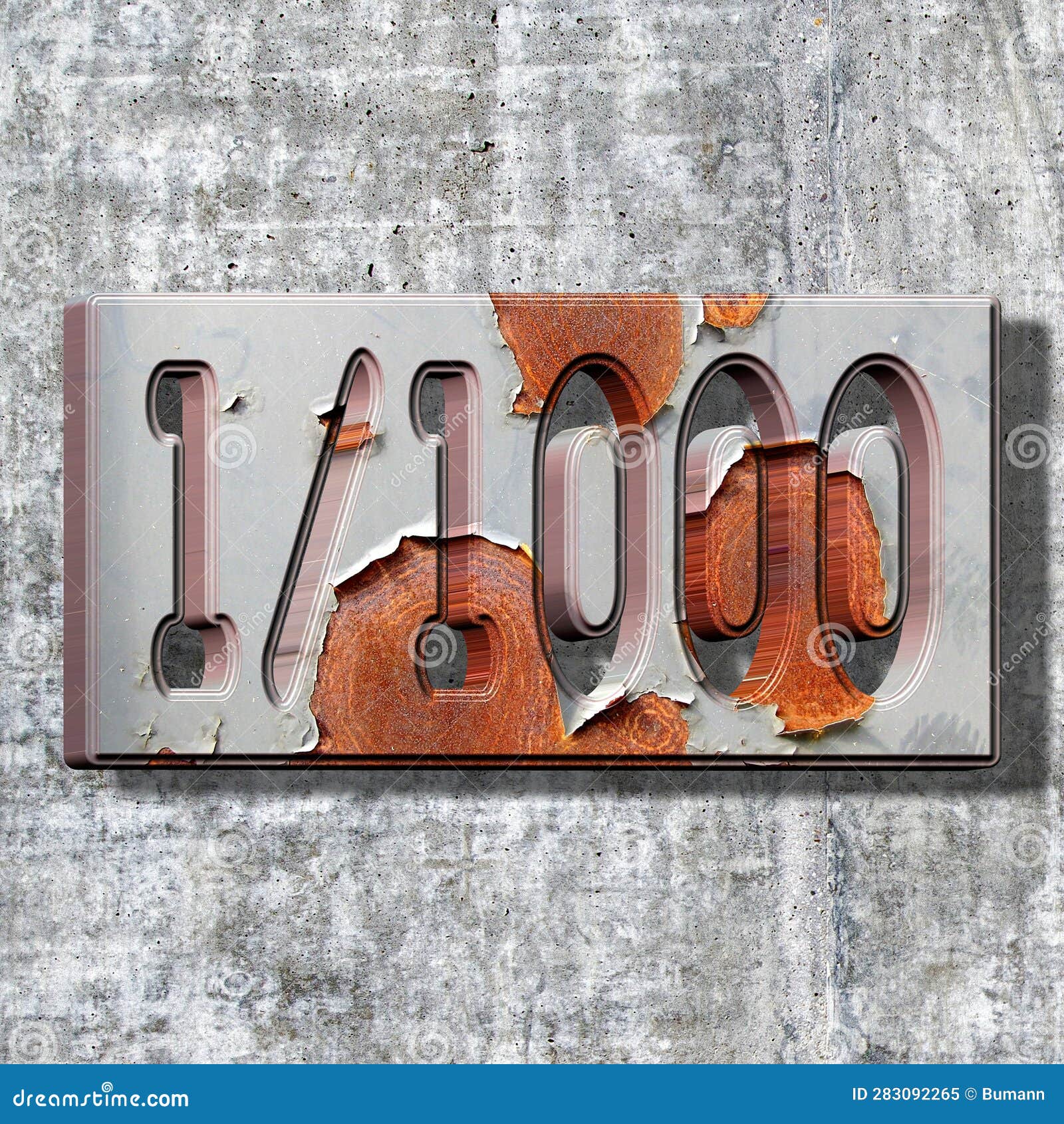 Number 1 1000 As 3D Illustration, 3D Rendering, 3D Representation ...