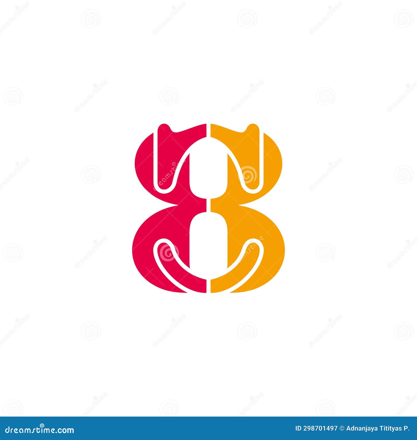Number 8 B Colorful Abstract Symbol Icon Vector Stock Vector ...