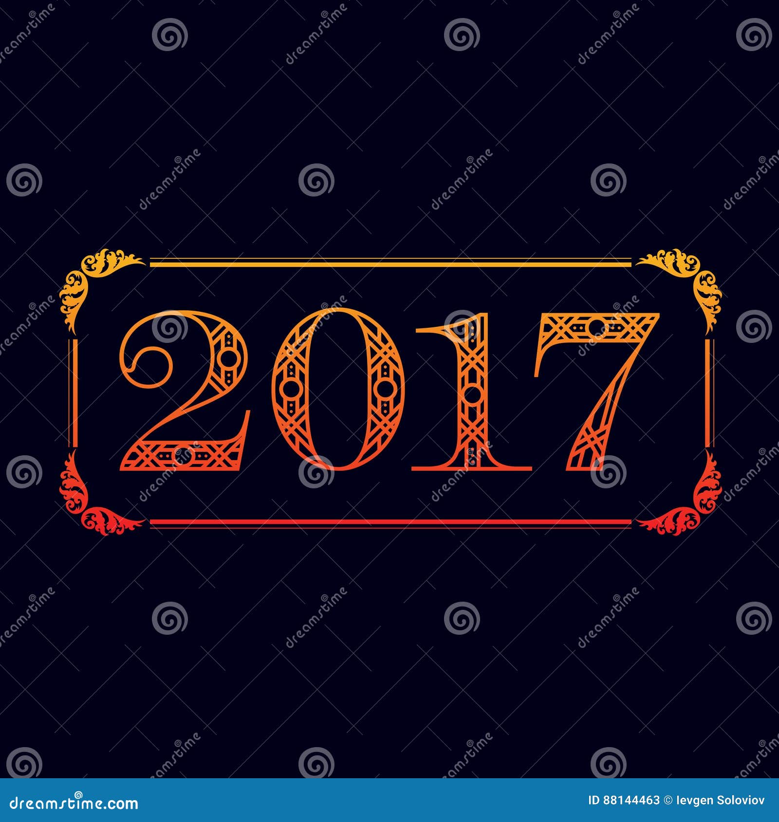 Number 2017 background stock vector. Illustration of branding - 88144463