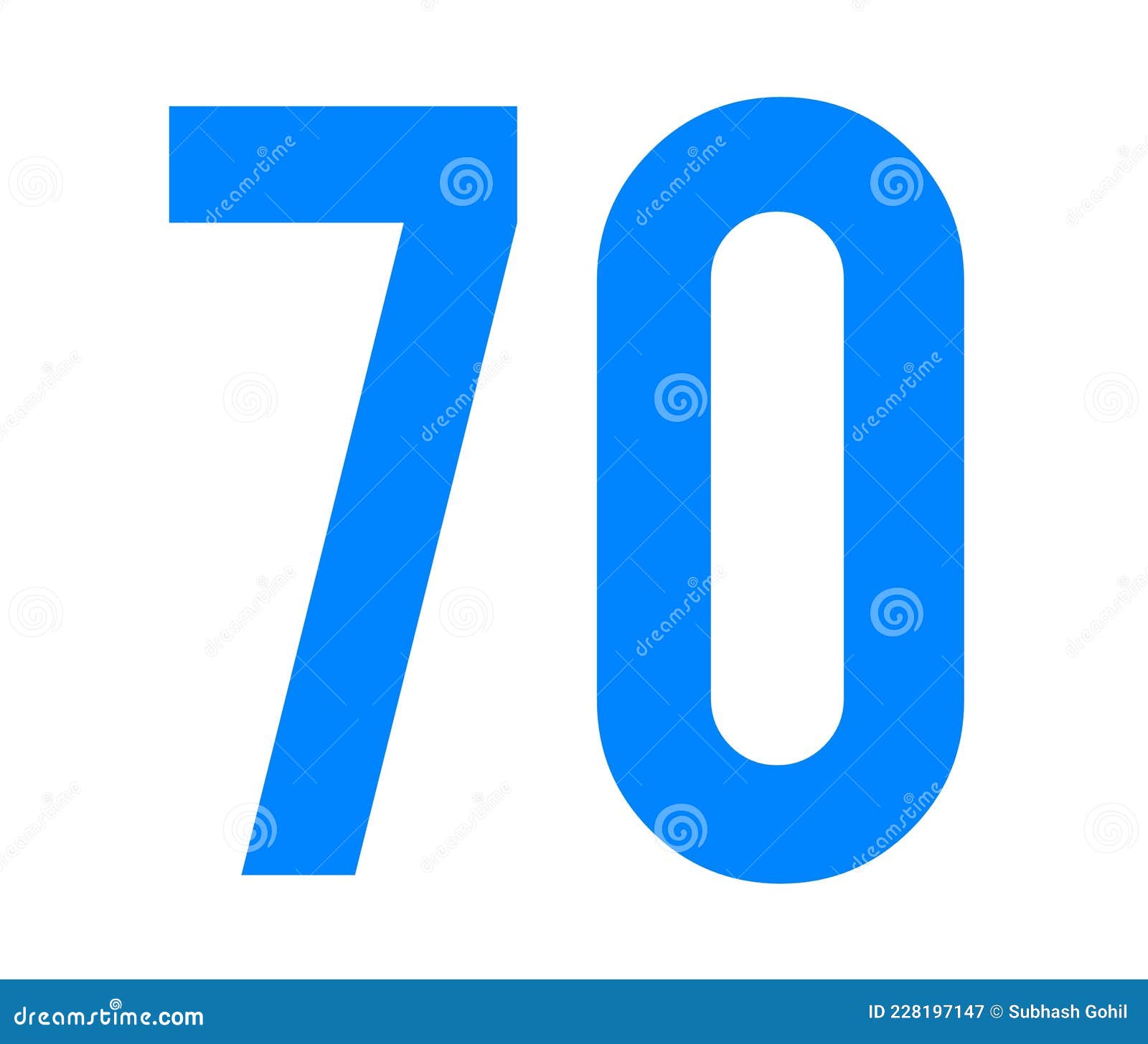 70 number background stock illustration. Illustration of brand - 228197147