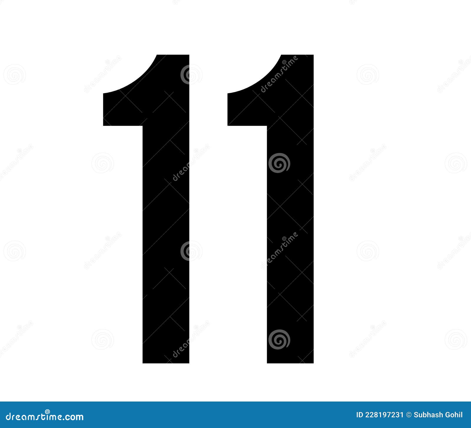 11 number background stock illustration. Illustration of font - 228197231