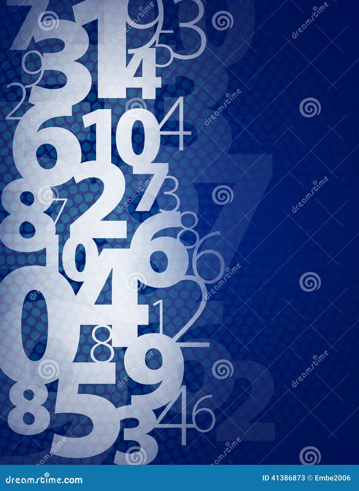 Number Background stock vector. Illustration of numeric - 41386873