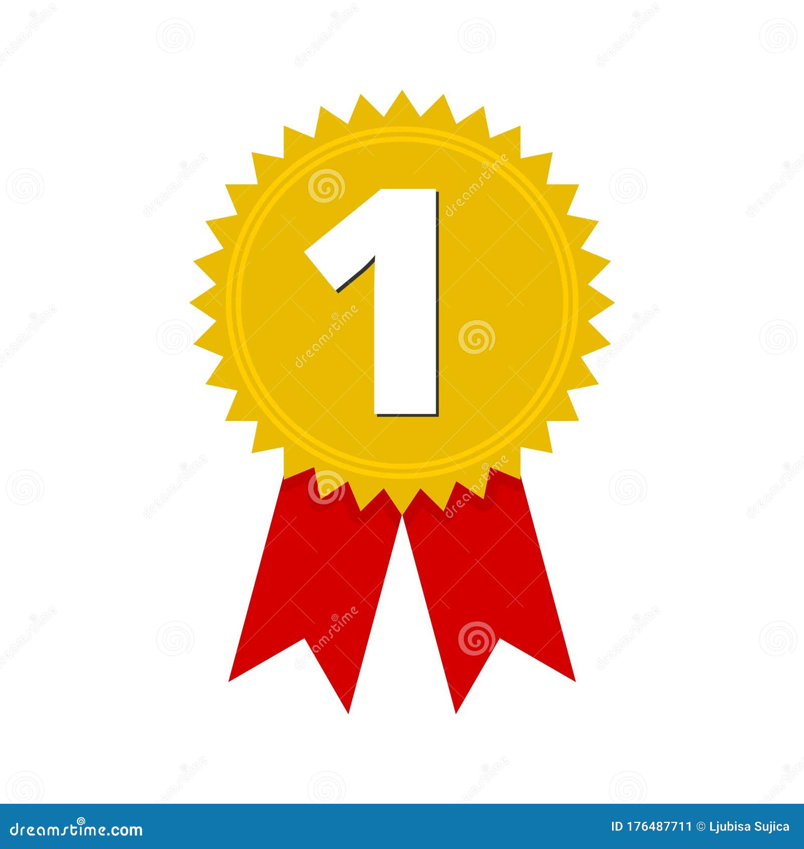 Number 1 Badge, Award Icon, Award Sign Stock Vector - Illustration of ...