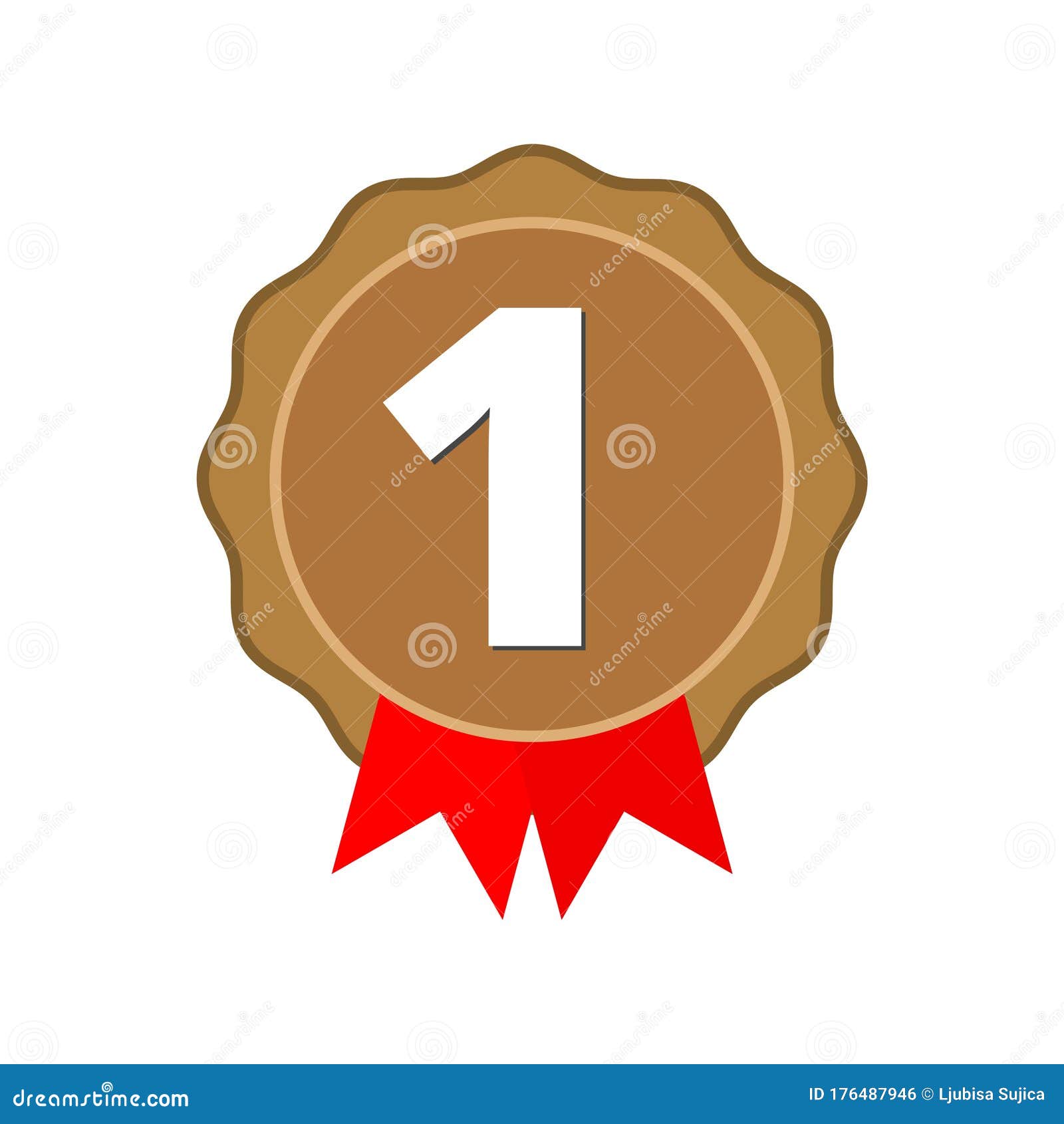 Number 1 Badge, Award Icon, Award Sign Stock Vector - Illustration of ...