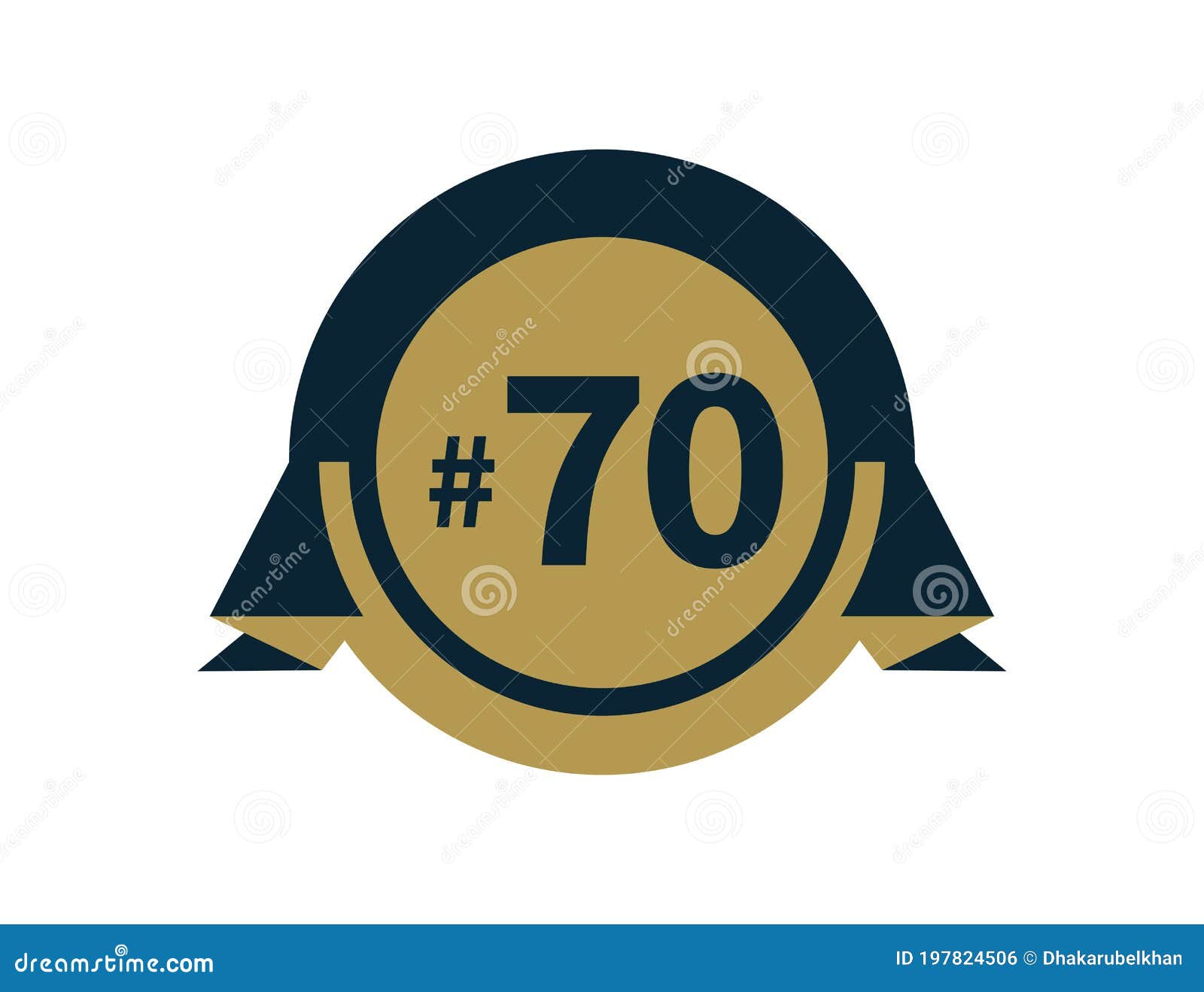 Number 70 or #70 Badge Design Stock Vector - Illustration of symbol ...