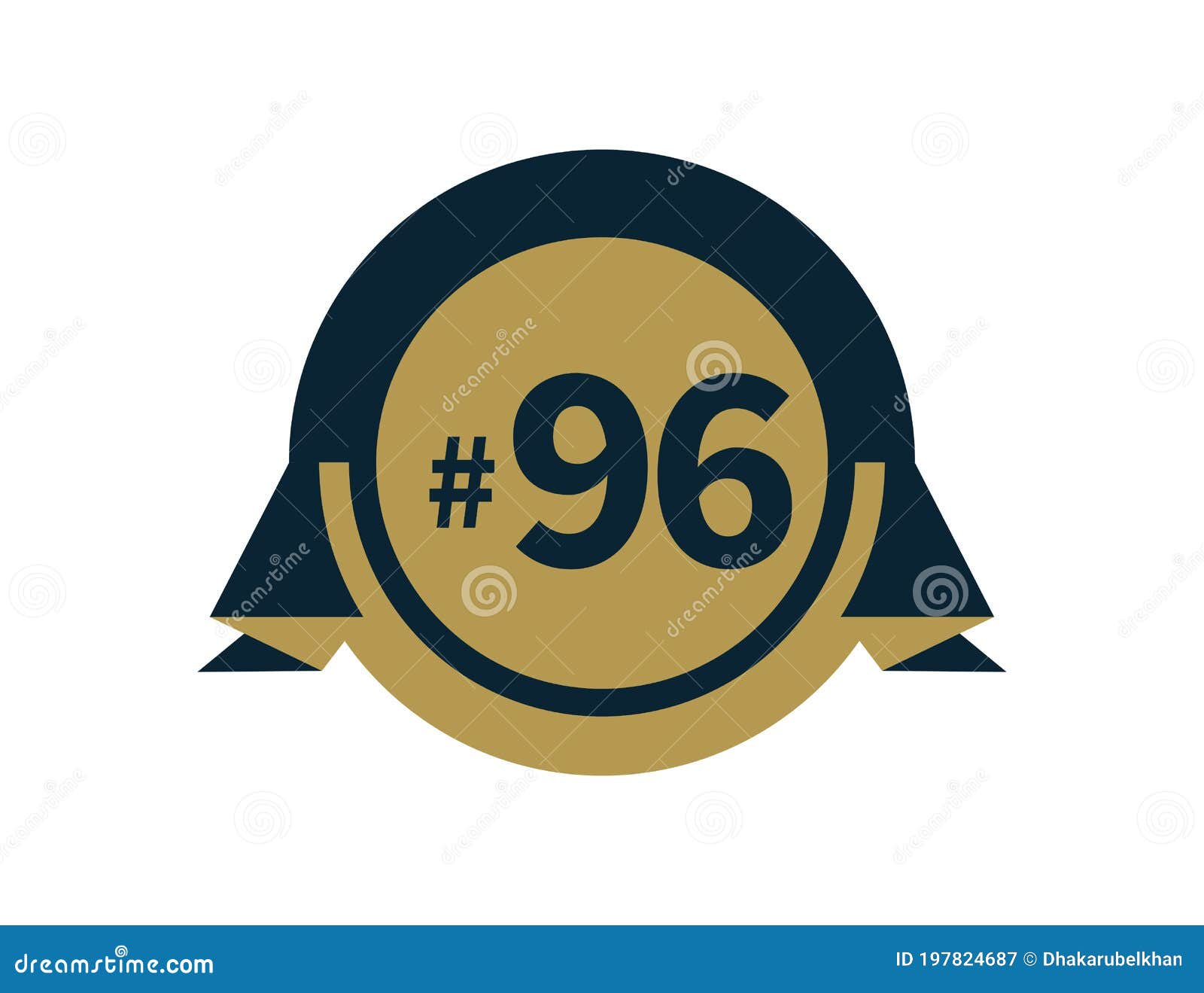 Number 96 or #96 Badge Design Stock Vector - Illustration of ...