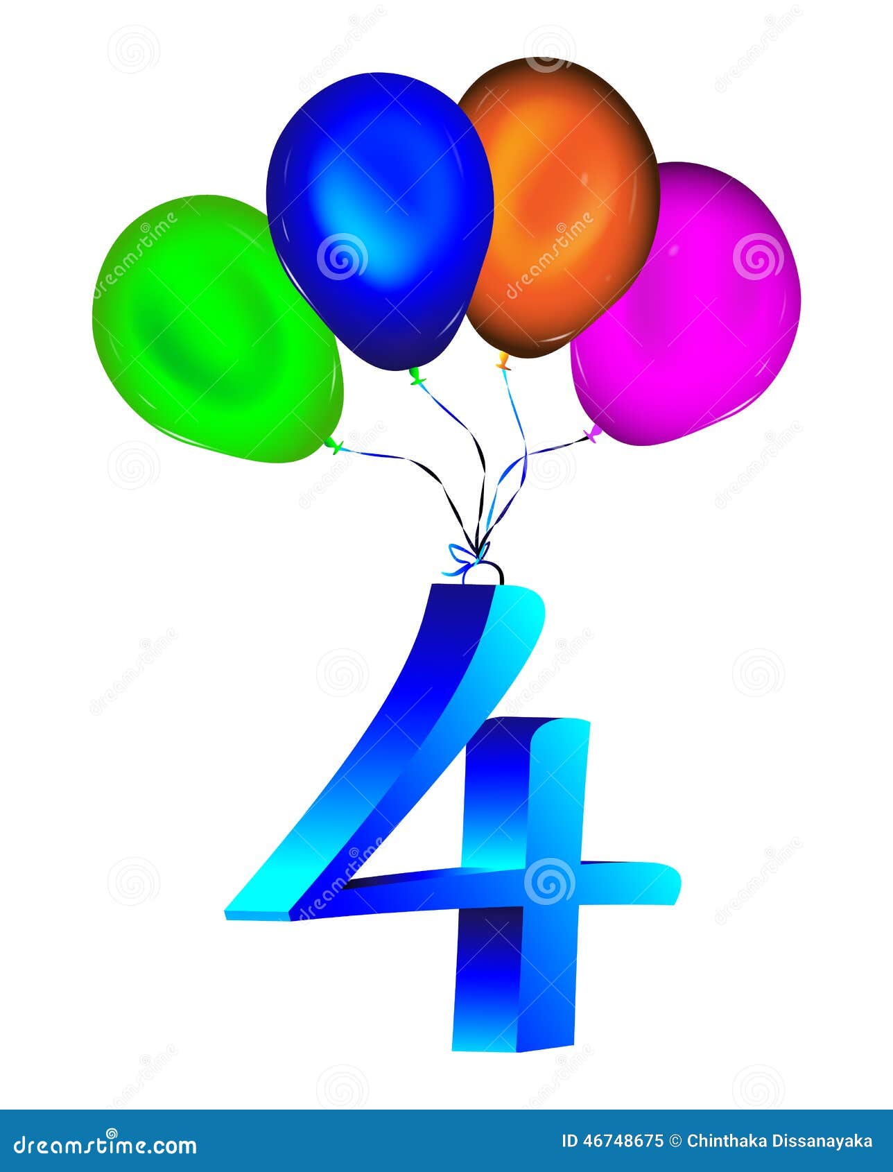 Number balloon stock illustration. Illustration of balloons - 46748675