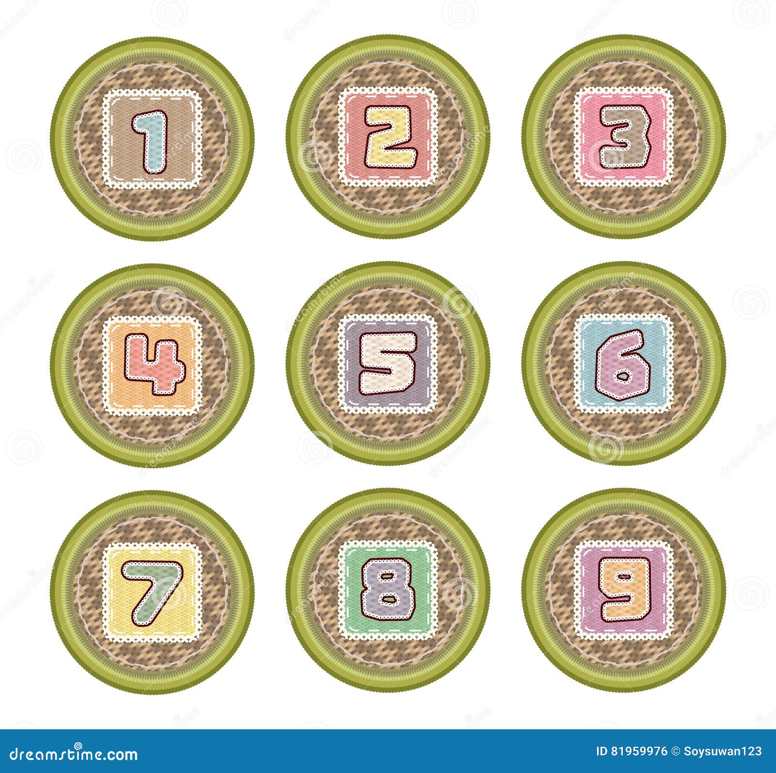 Number basket icon for kid stock vector. Illustration of design - 81959976