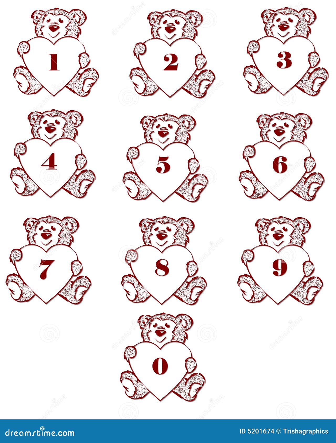 Number bear stock illustration. Illustration of nursery - 5201674