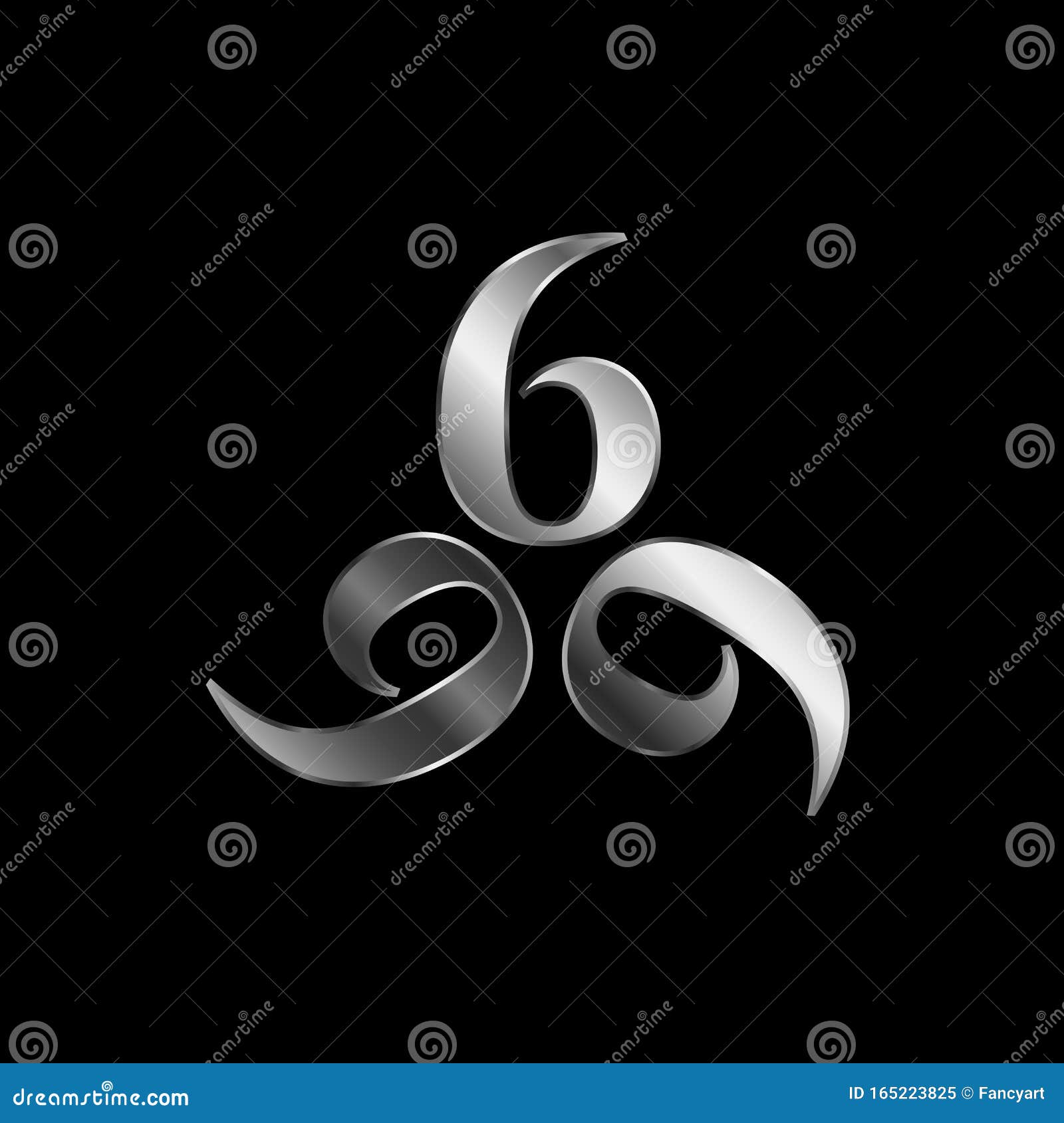 666- the Number of the Beast or Angel Symbol or Devils Number in Silver ... 666- the Number of the Beast or Angel Symbol or Devils Number in Silver ...