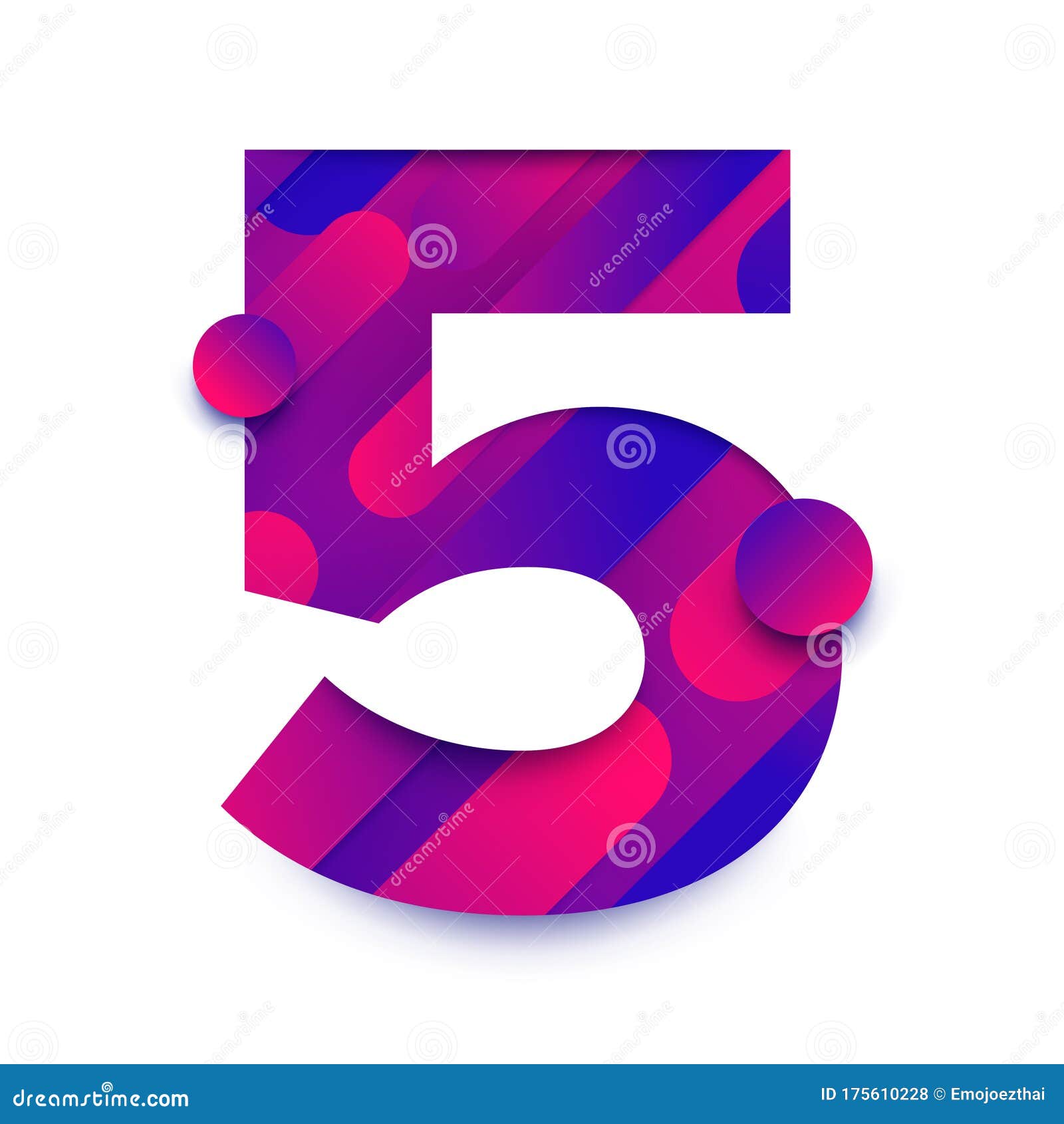 Number BG Gradients 5 stock vector. Illustration of layer - 175610228