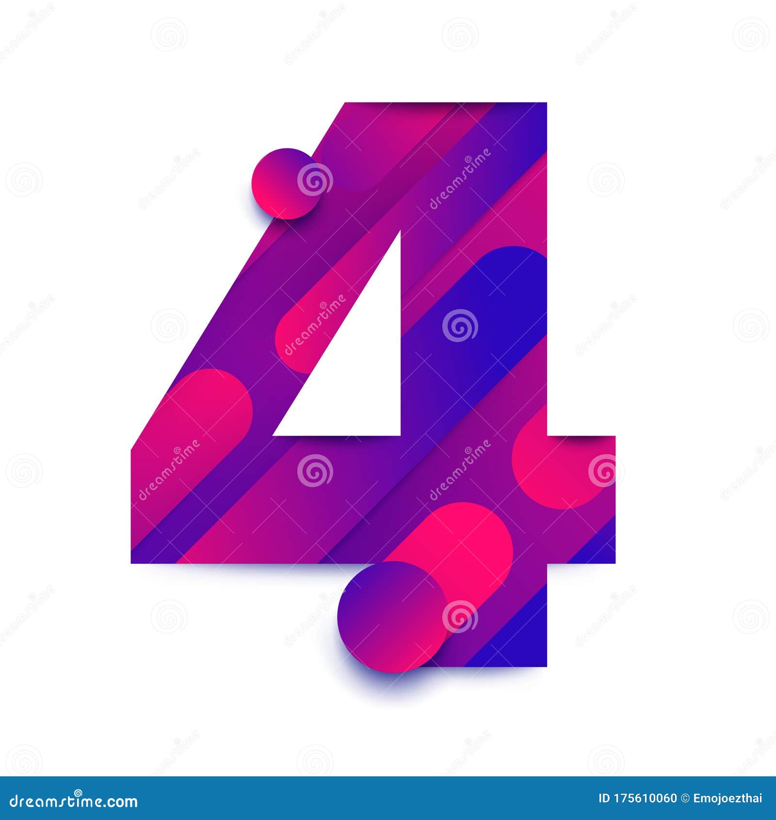 Number BG Gradients 4 stock vector. Illustration of count - 175610060