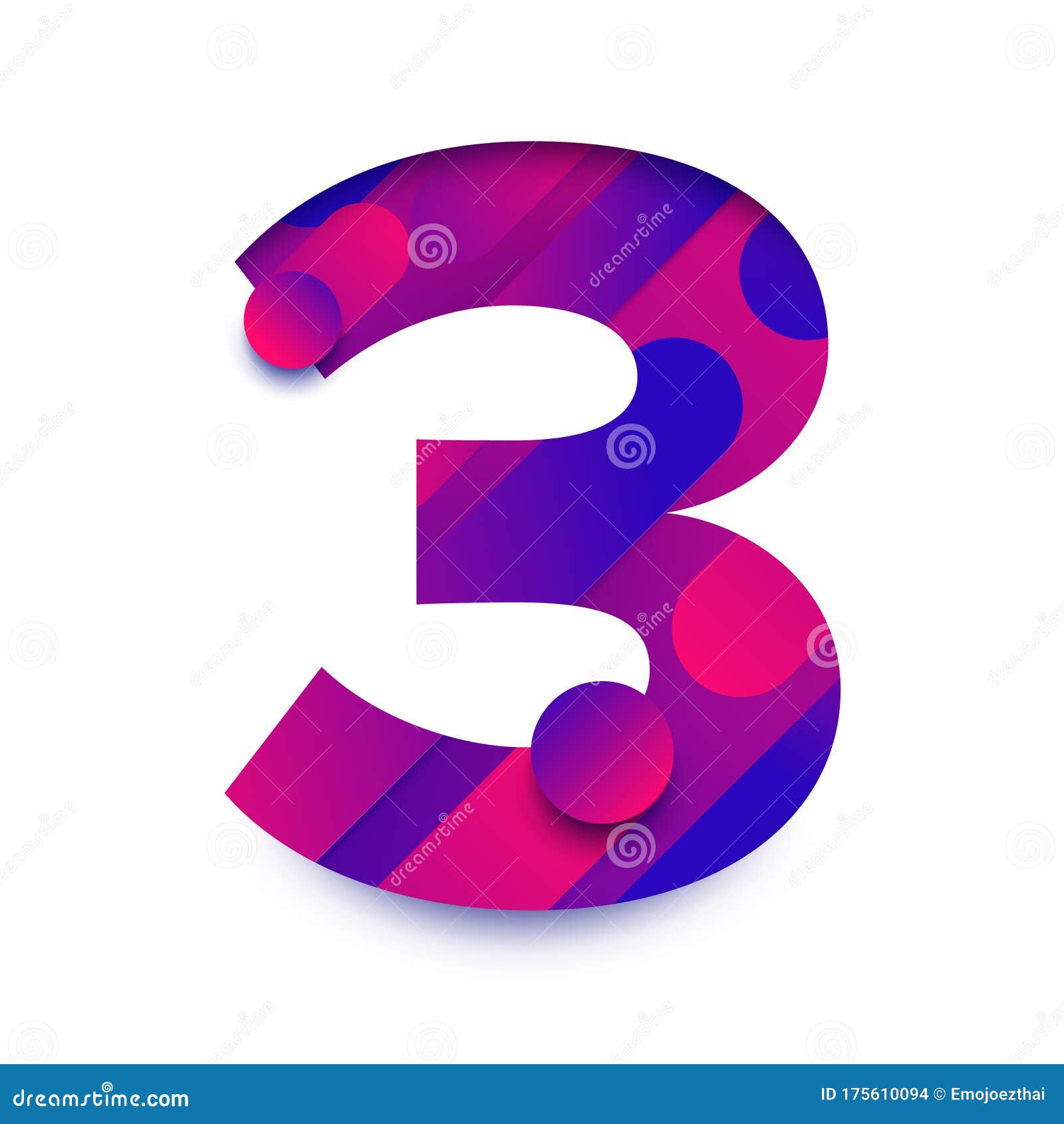 Number BG Gradients 3 stock vector. Illustration of orange - 175610094