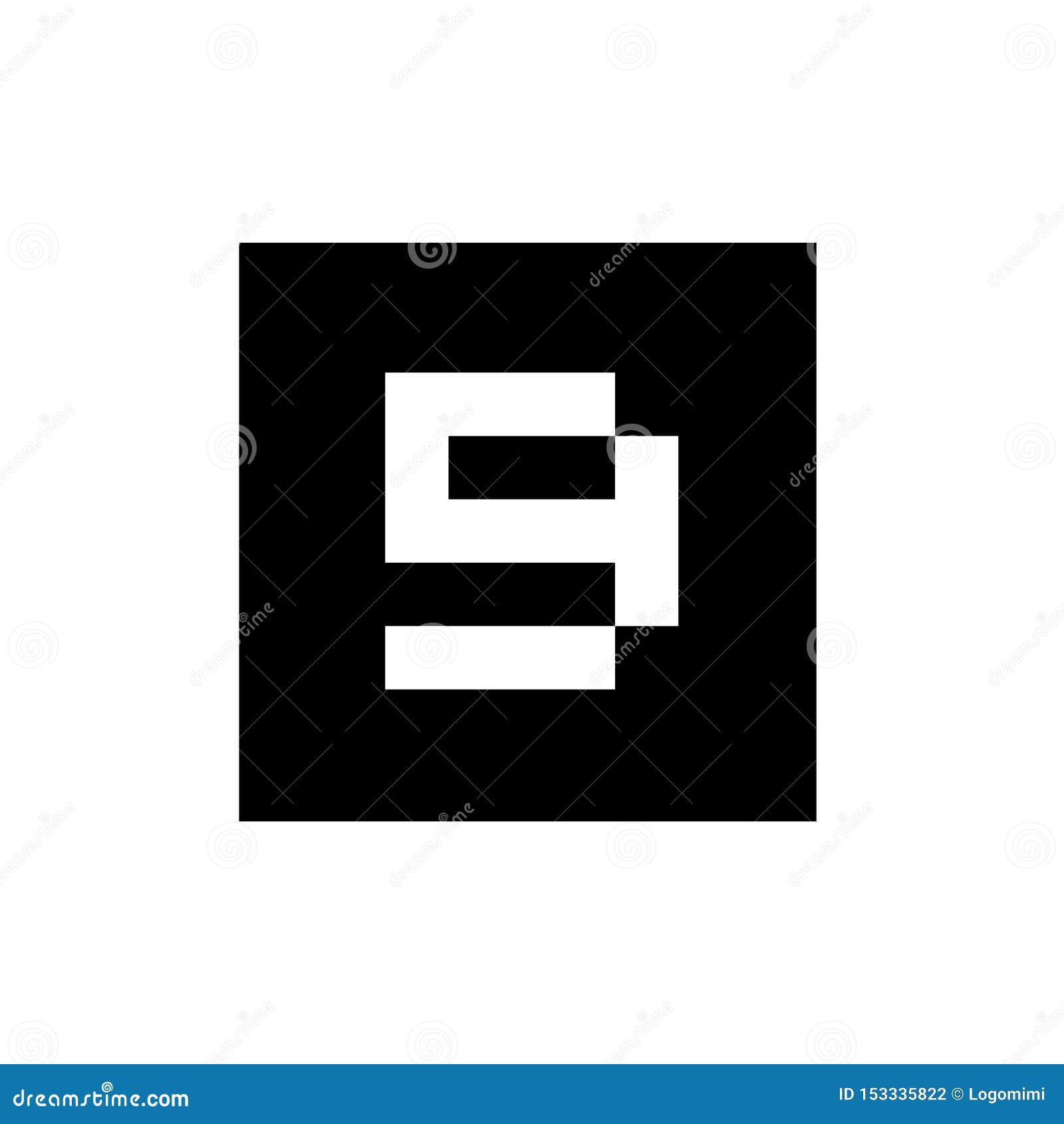Number 9 on Black Square Shape, Technology Logo Design Concept, Network ...