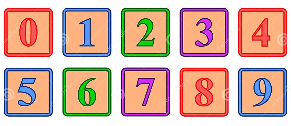 Number Blocks stock vector. Illustration of child, block - 23453187