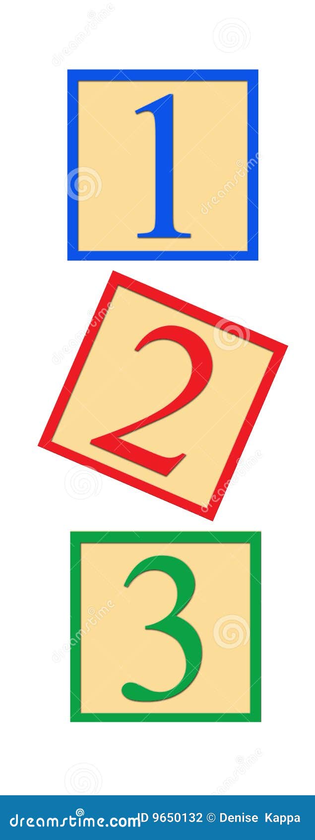 Number Blocks stock illustration. Illustration of blue - 9650132