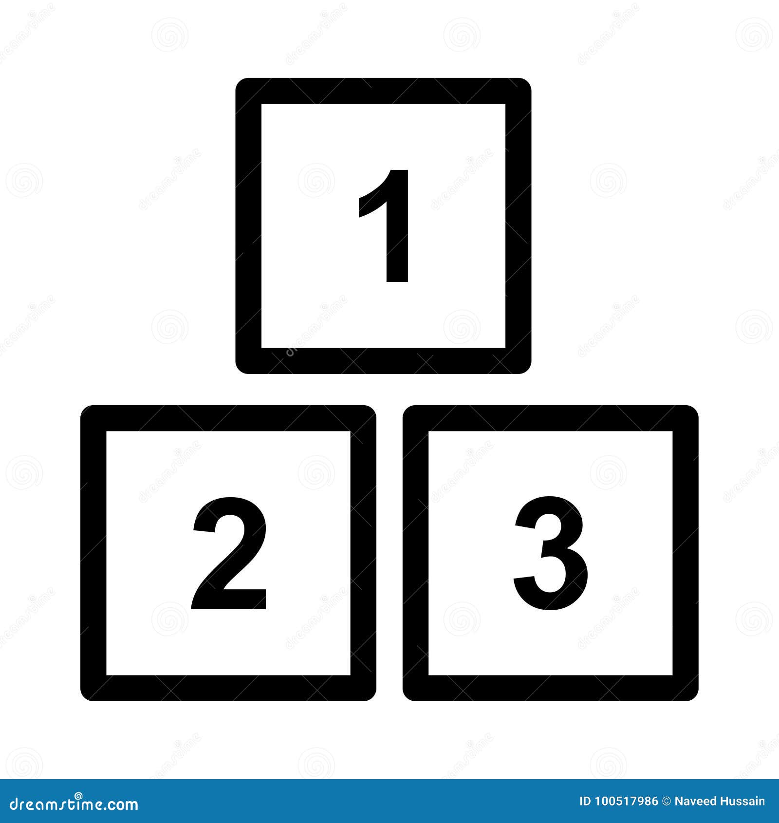 Number blocks icon stock illustration. Illustration of alphabet - 100517986