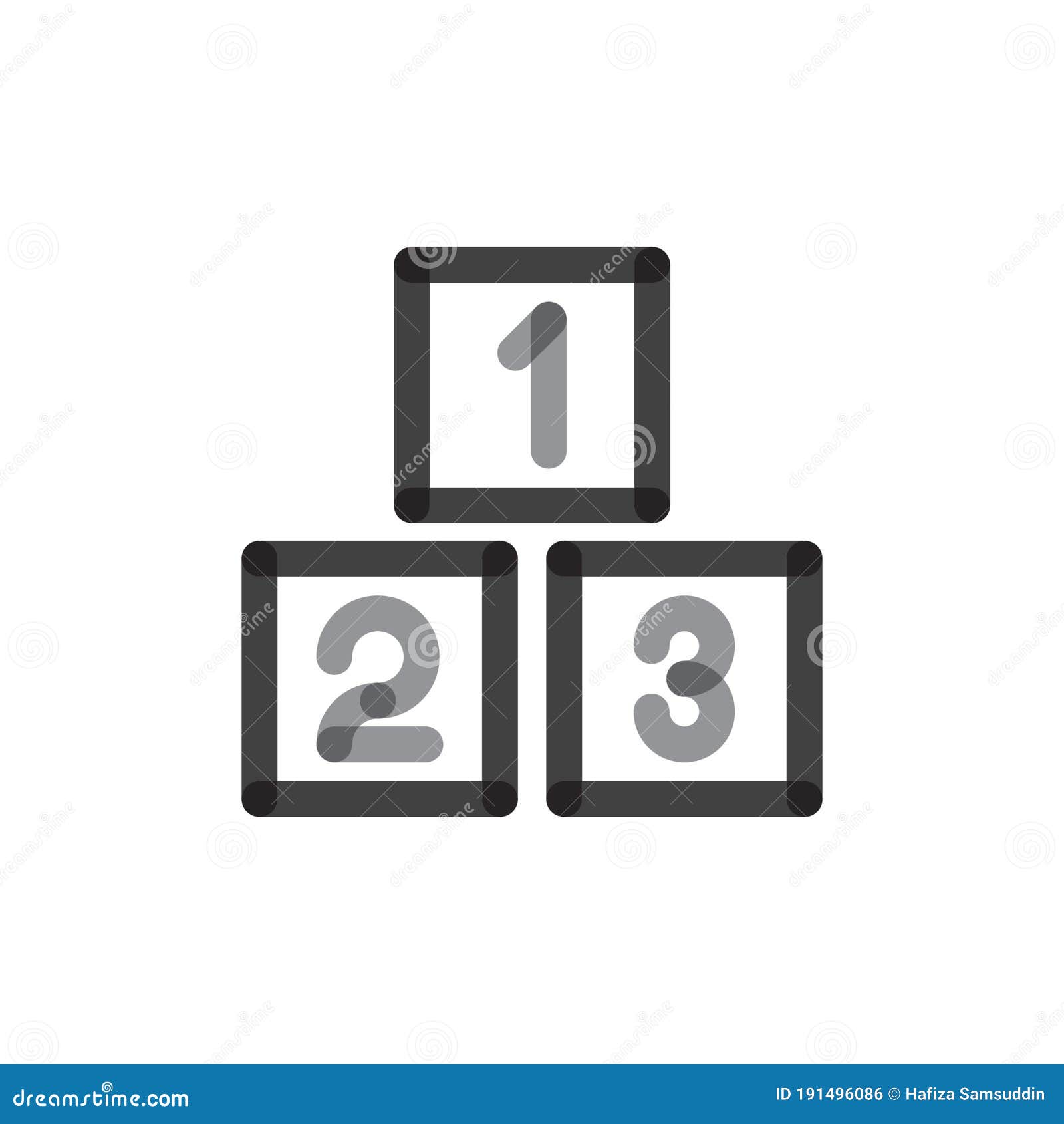 Number Blocks Icon. Vector Illustration Decorative Design Stock Vector ...