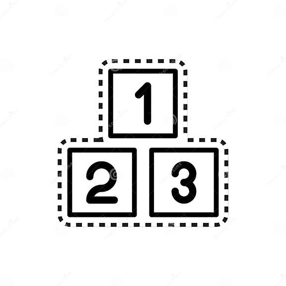 Number Blocks Icon. Vector Illustration Decorative Design Stock Vector ...