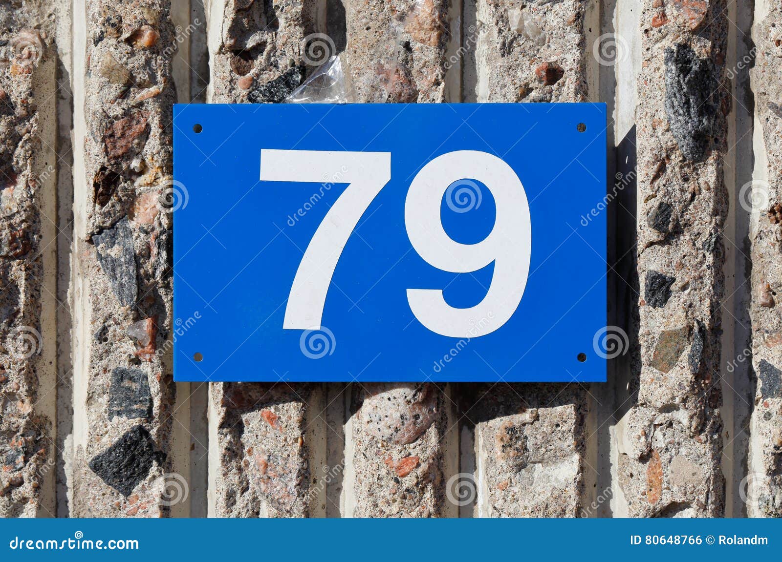 Number 79 on blue blate stock photo. Image of nine, ornament - 80648766