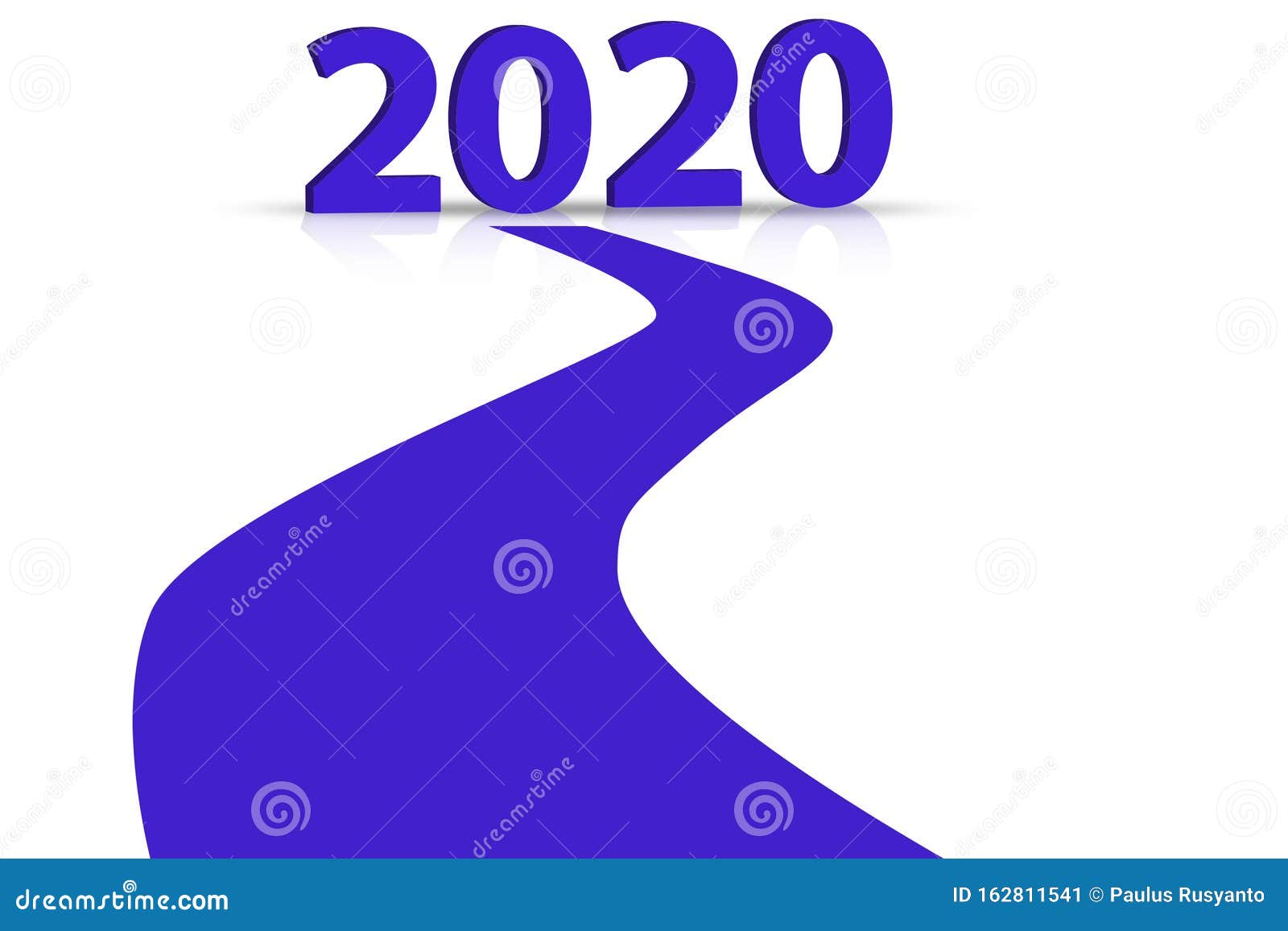 Number 2020 on the Blue Carpet Stock Illustration - Illustration of ...
