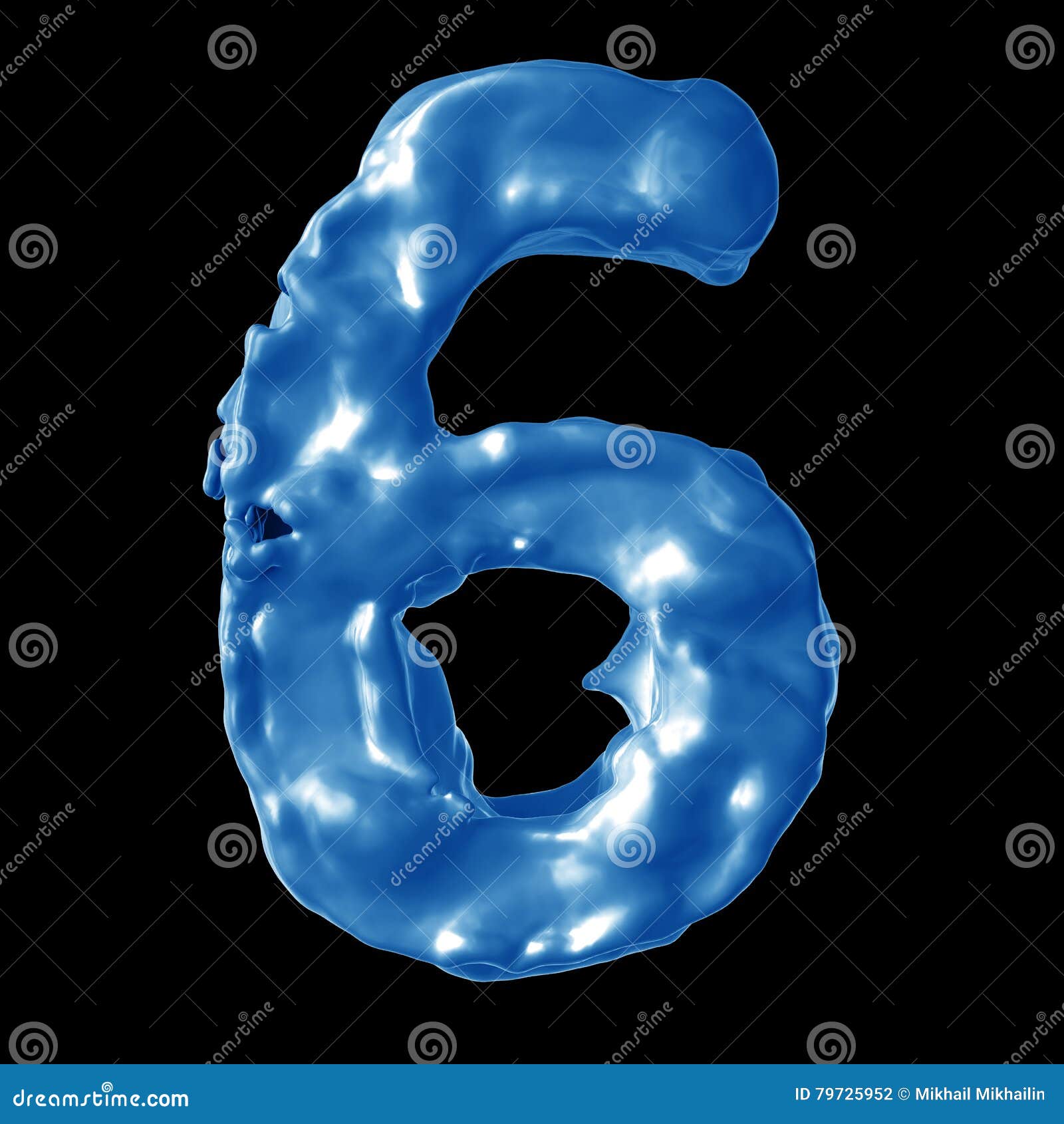 Number 6 blue milk stock photo. Image of fluid, blue - 79725952