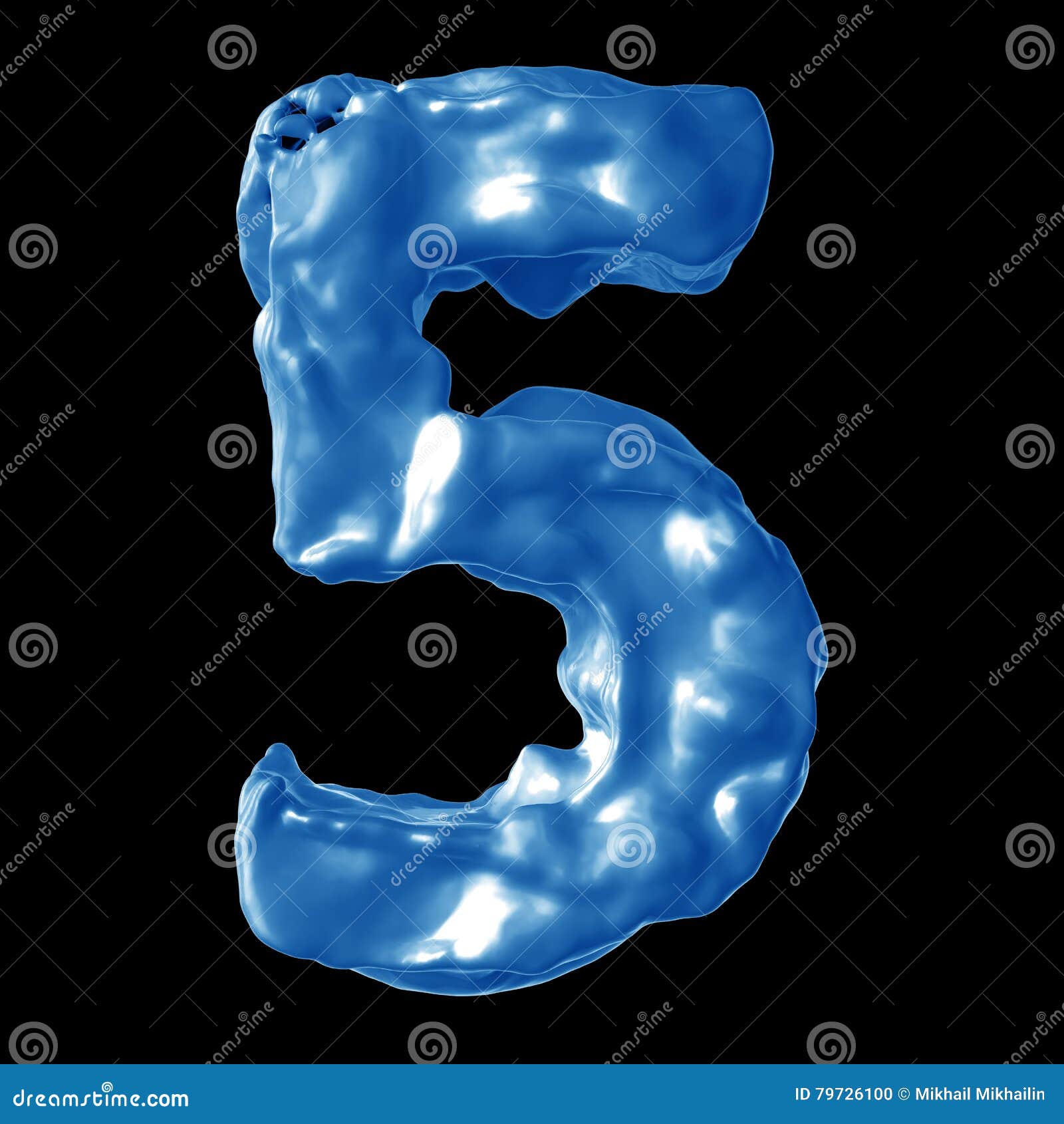 Number 5 blue milk stock photo. Image of numeral, bright - 79726100
