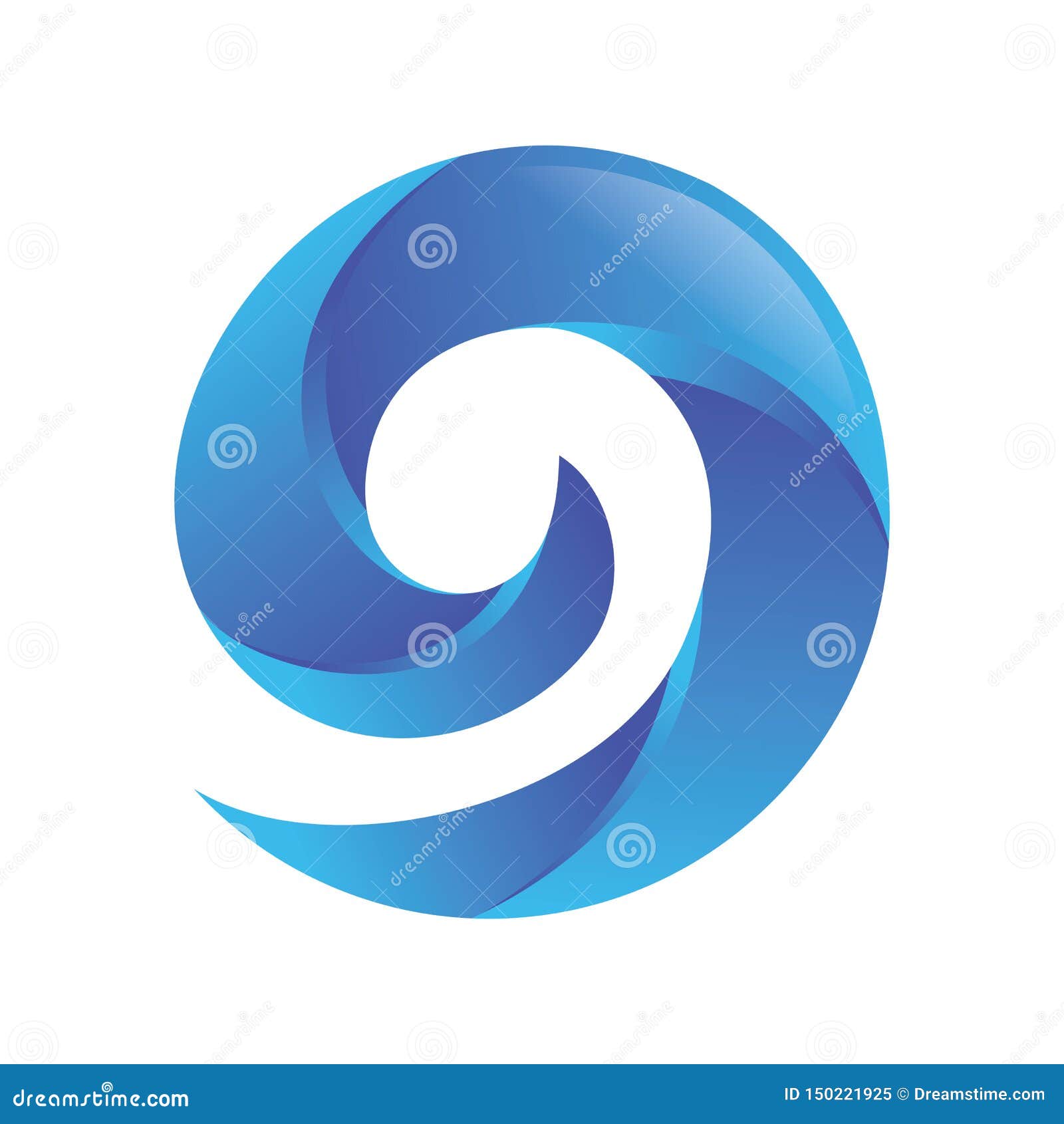 Number 9 Blue Wave Logo stock vector. Illustration of clipart - 150221925