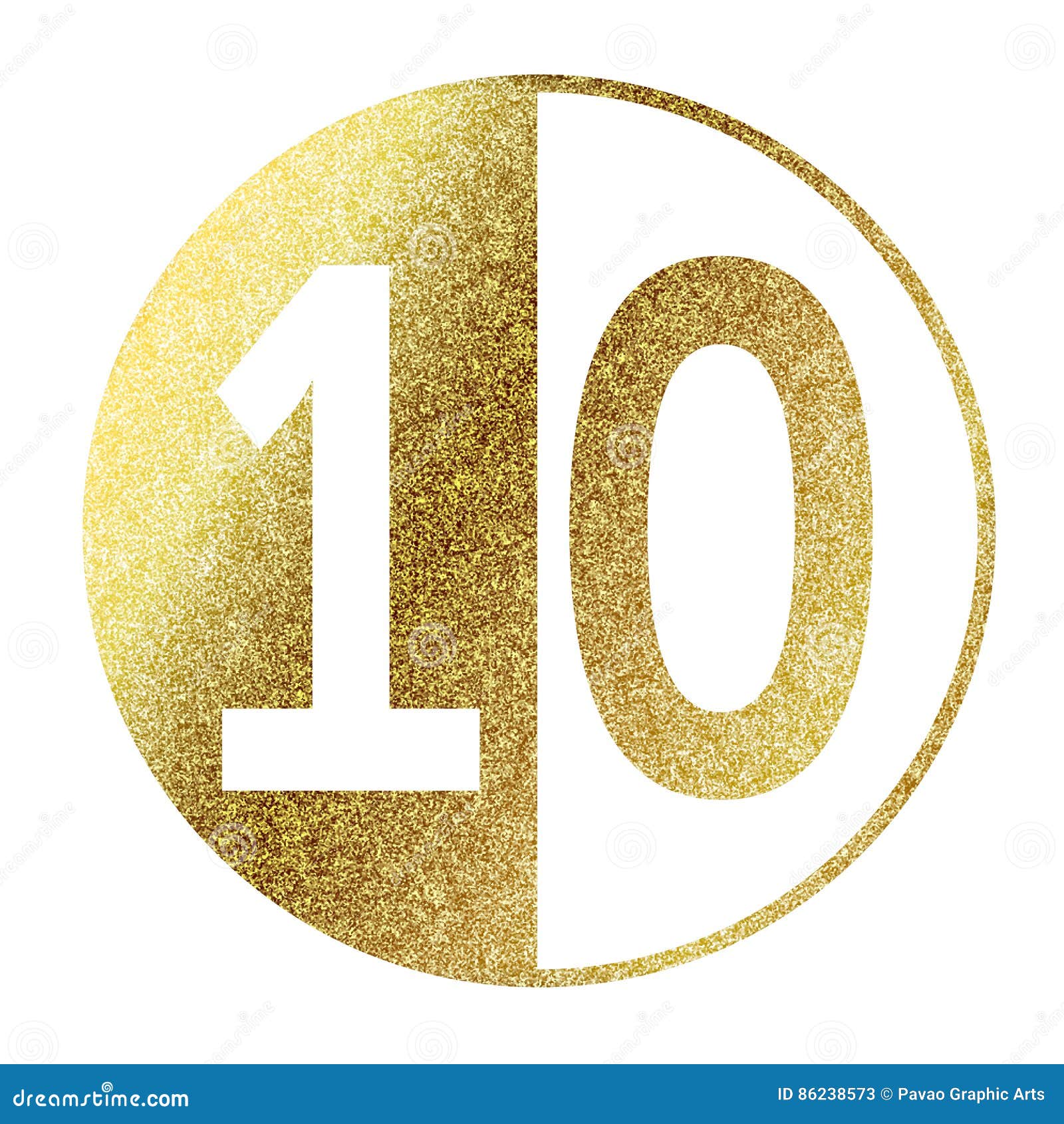 Number 10 stock vector. Illustration of shine, birthday - 86238573