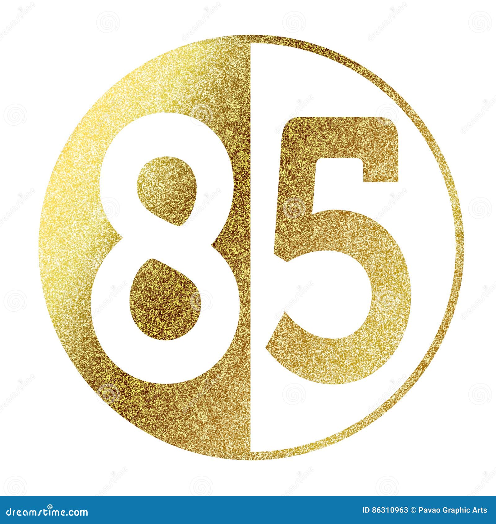 Number 85 stock vector. Illustration of white, glow, modern - 86310963