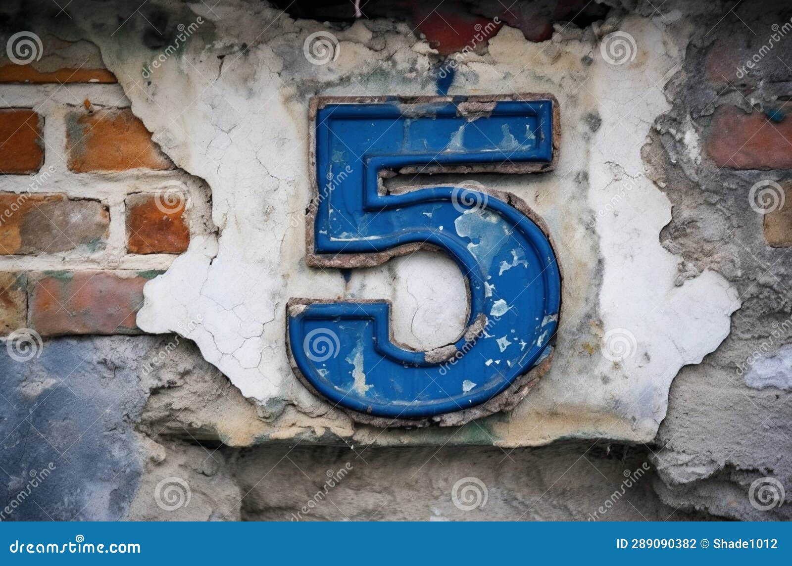 Number 5 on a Building stock illustration. Illustration of brick ...