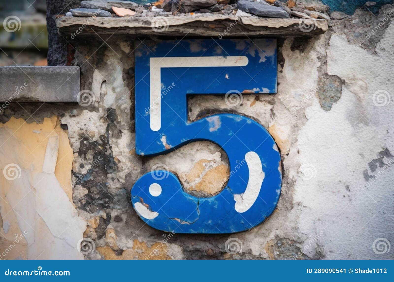 Number 5 on a Building stock illustration. Illustration of wall - 289090541