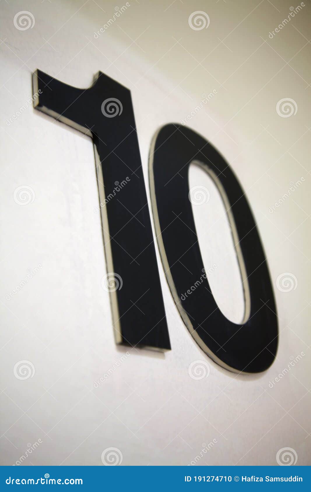 Number 10 on Building Wall. Decorative Background Design Stock Photo ...