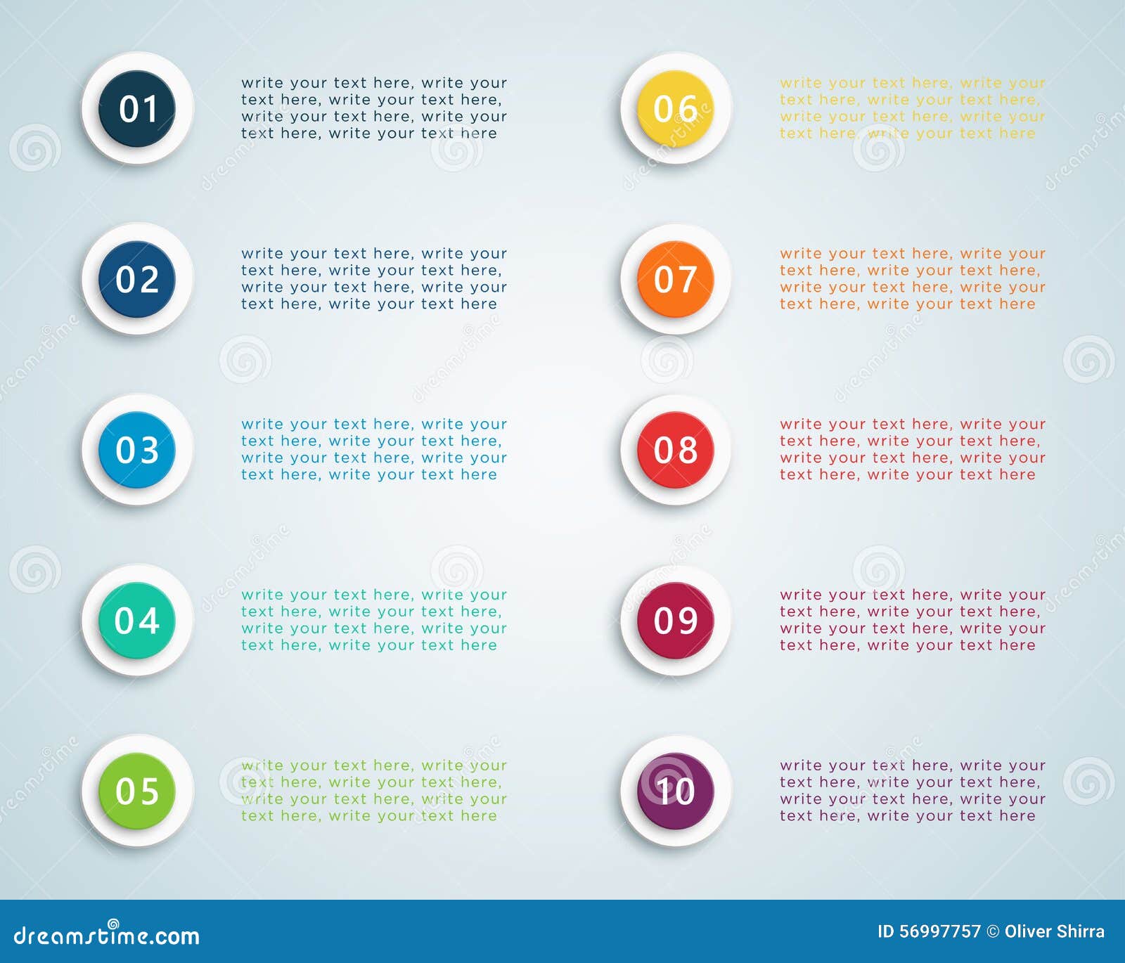 Number Bullet Points Vector 2 Stock Vector - Illustration of drop ...