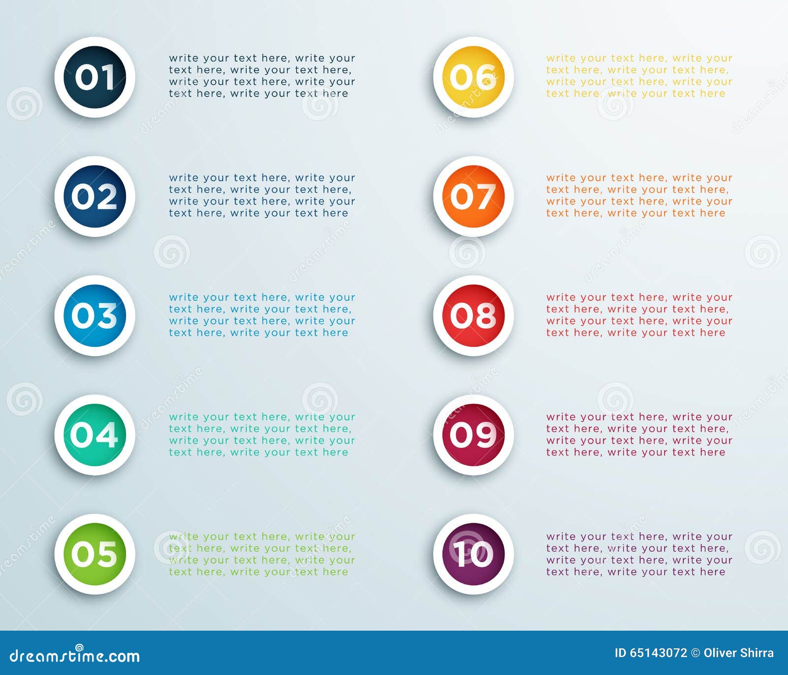 Number Bullet Points Vector 2 Stock Vector - Illustration of page ...