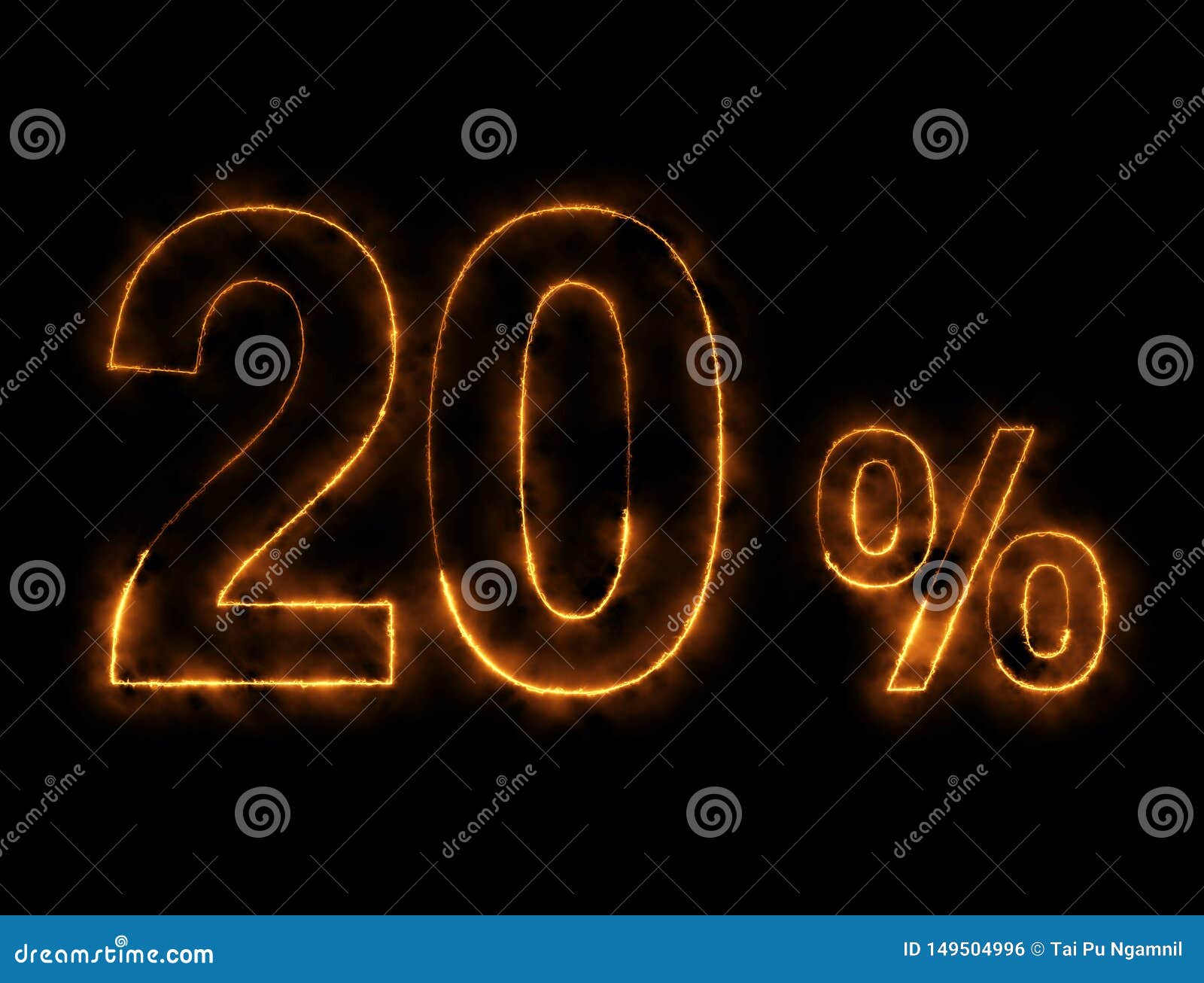20 Number Burning Wire, Lightning Effect Stock Illustration ...