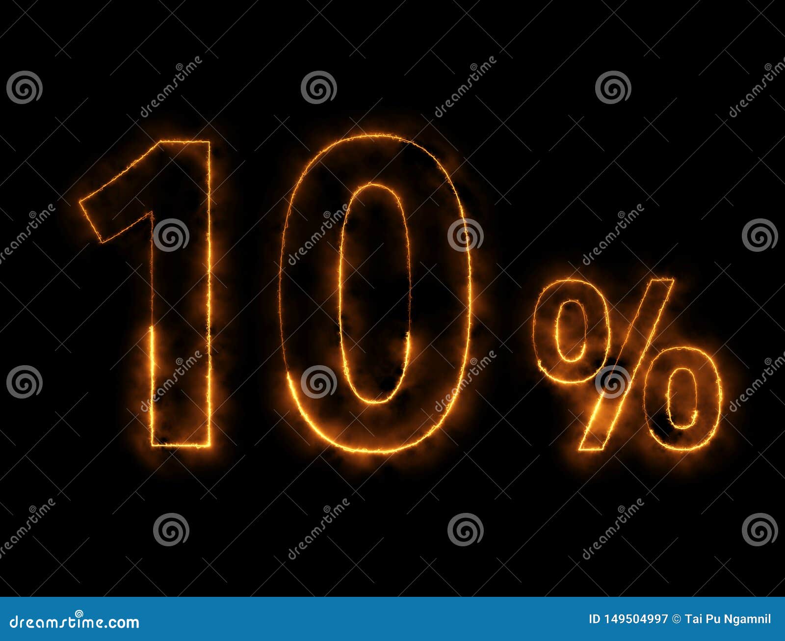 10 Number Burning Wire, Lightning Effect Stock Illustration ...