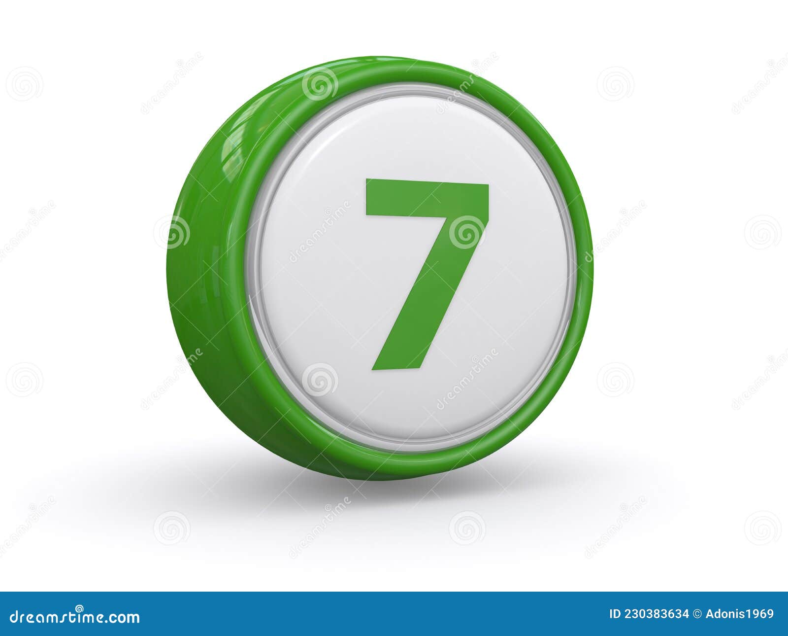 Number 7 button on white stock illustration. Illustration of envelope ...
