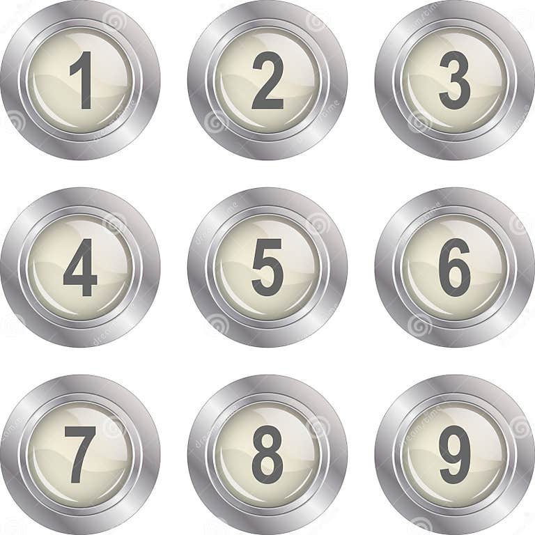 Number buttons stock vector. Illustration of internet - 15939685
