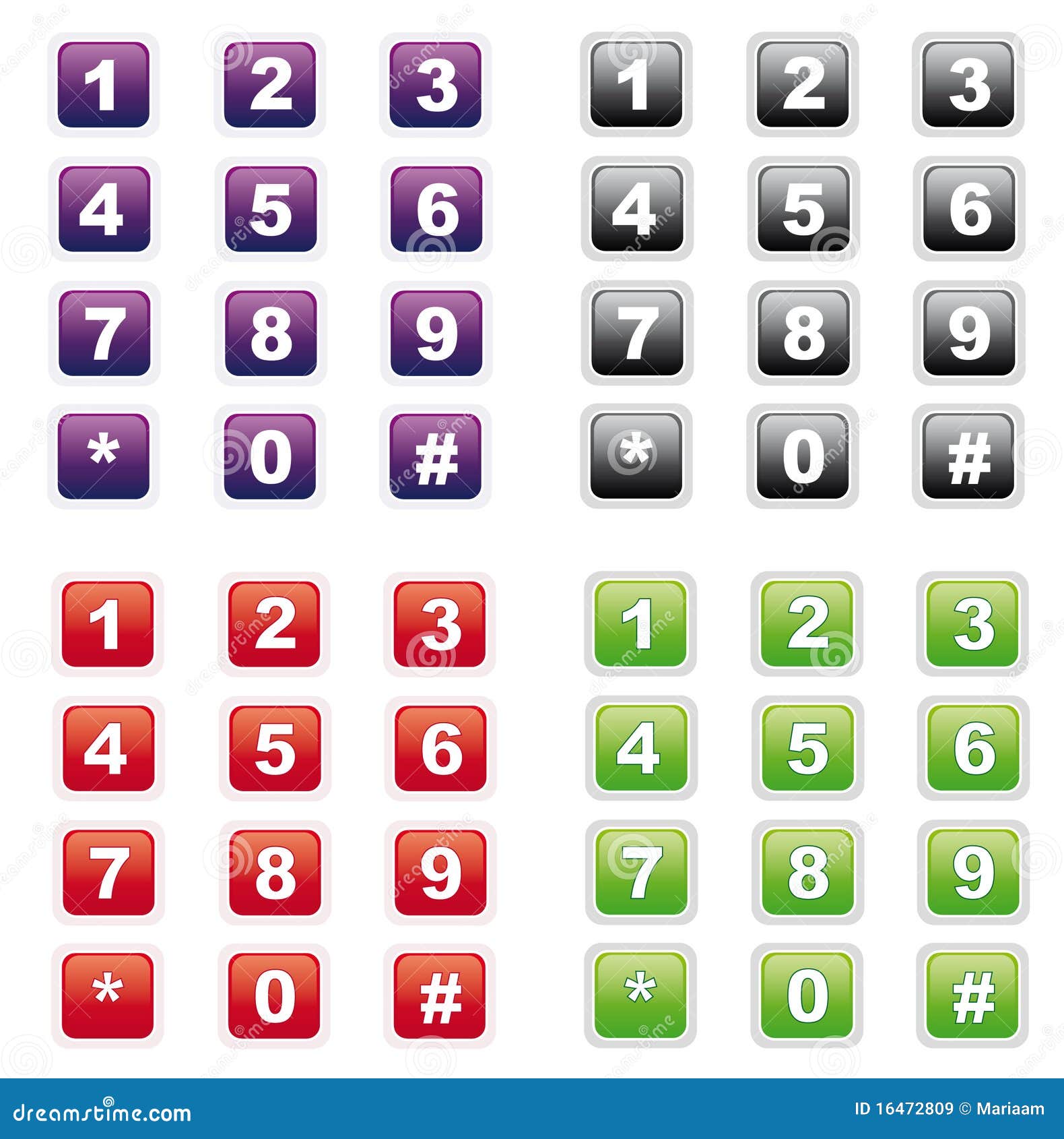 Number buttons stock illustration. Illustration of shine - 16472809