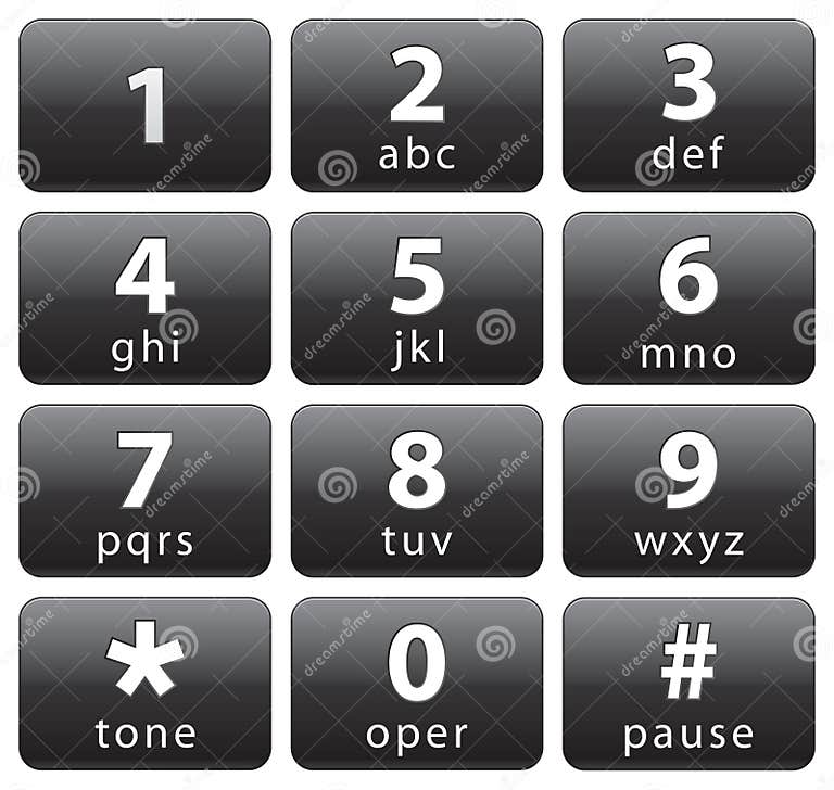 Number buttons stock vector. Illustration of redial, phone - 7770747