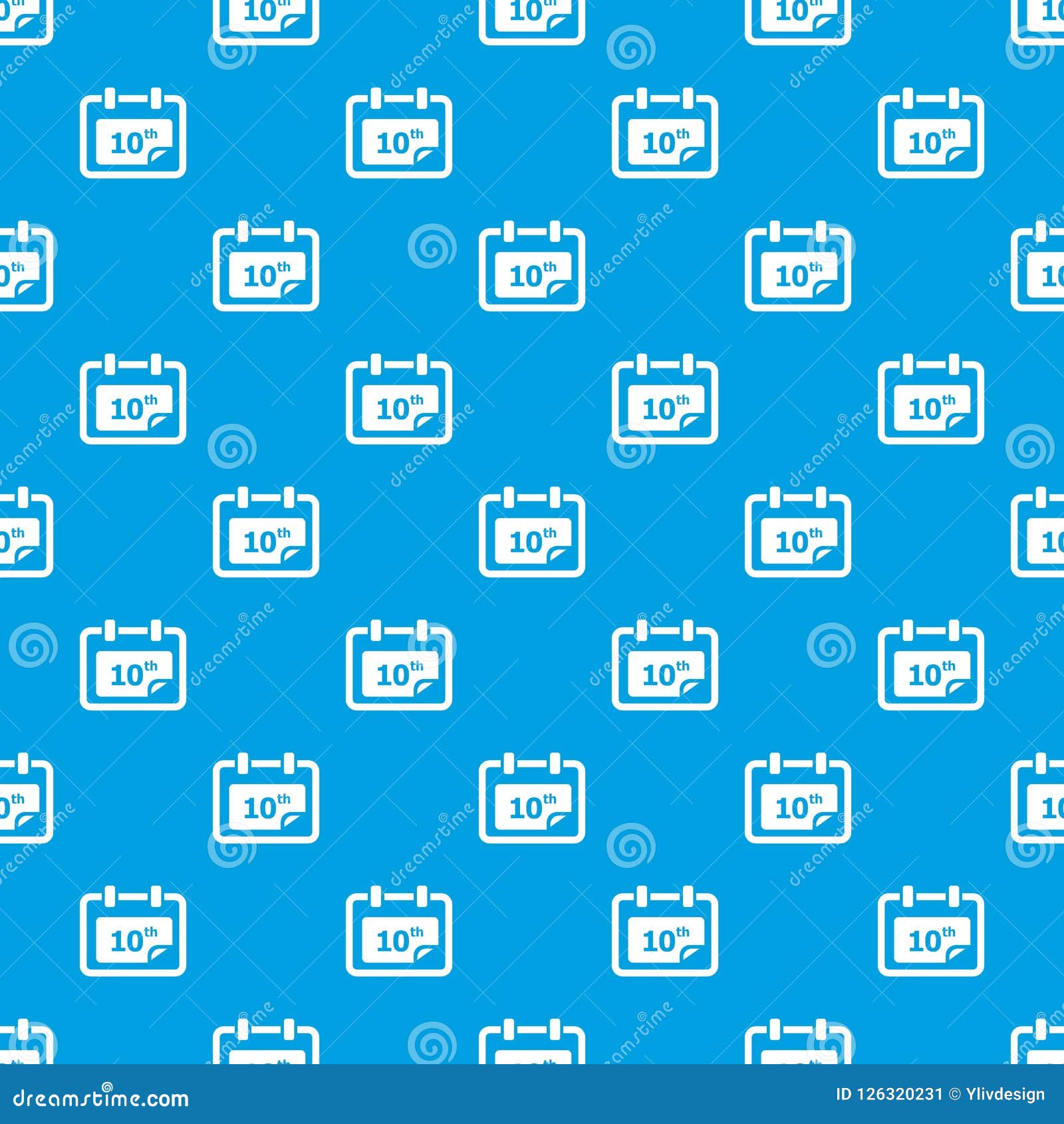 Number Calendar Pattern Vector Seamless Blue Stock Vector ...