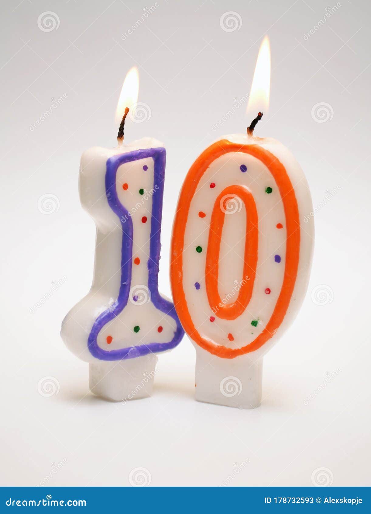 Number 10 candle stock image. Image of sign, design - 178732593