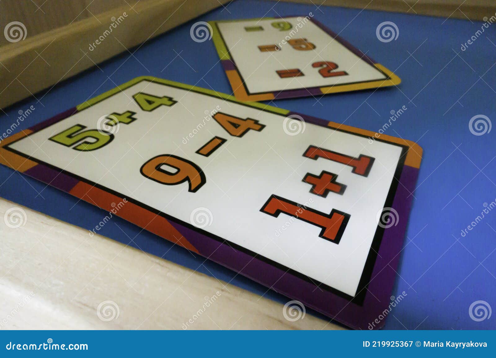 Number cards for learning stock image. Image of text - 219925367