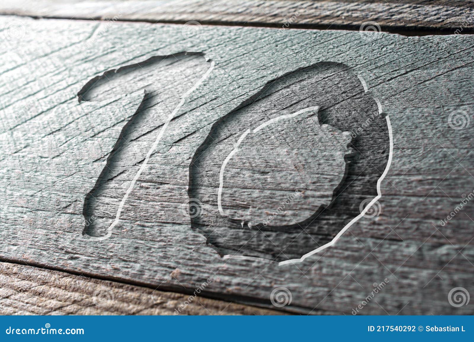 The Number 10 Carved in a Wooden Plank Stock Photo - Image of wood ...