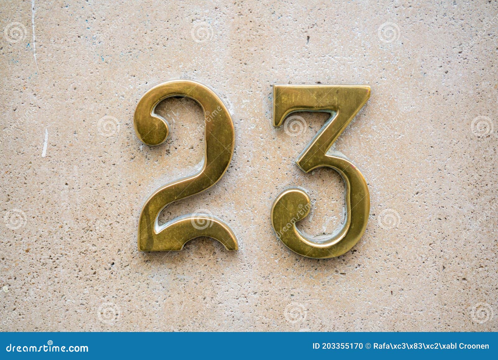 House number 23 stock photo. Image of signage, square - 203355170