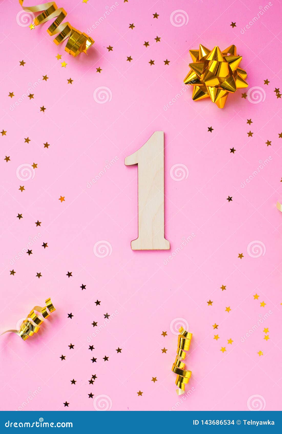 Number 1 Celebration on Star and Glitter Background Stock Photo - Image ...